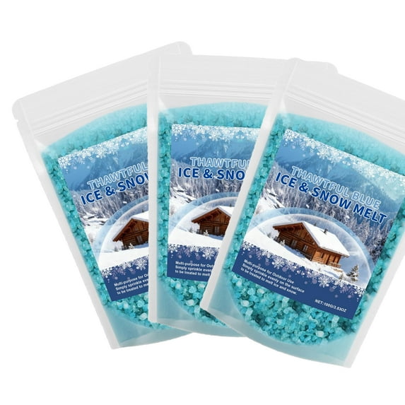 Ice Snow Melt, Fast-Acting Blue Ice Melt Pellets for Driveway, Concrete ...