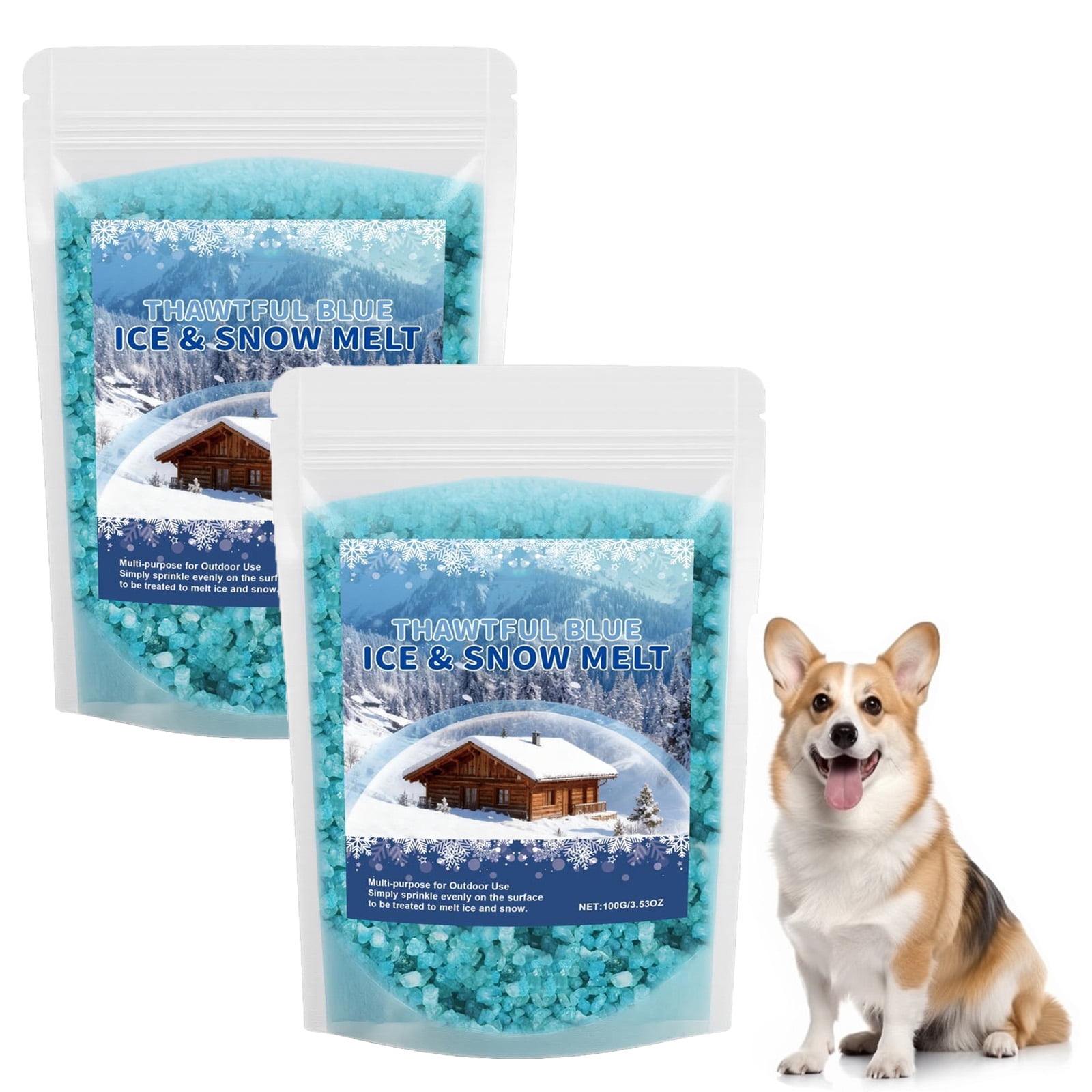 Ice & Snow Melt, Fast Acting Granular Rock Salt for Driveways ...