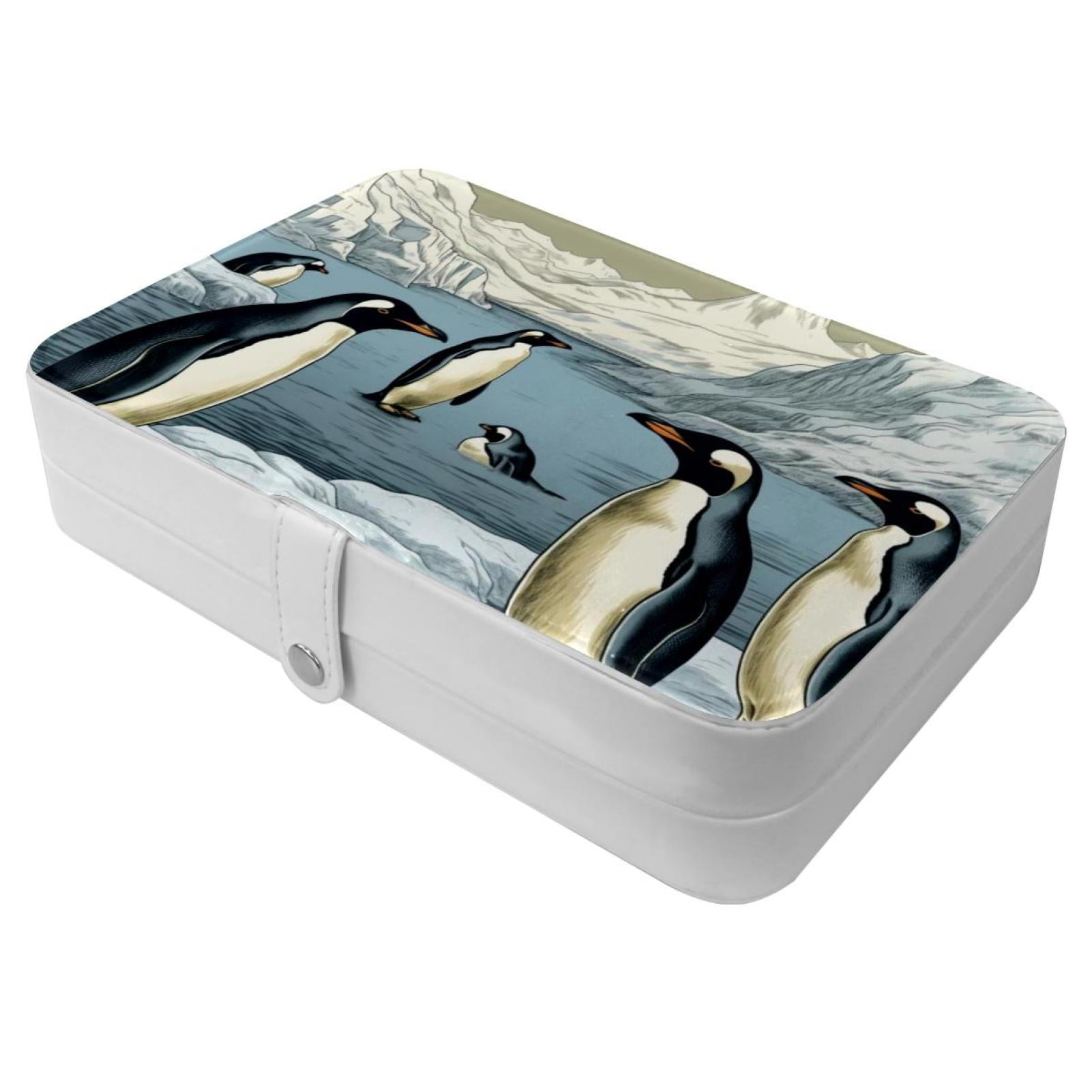 Ice and Snow Penguin Travel Jewelry Box - Your Portable Treasure Chest ...