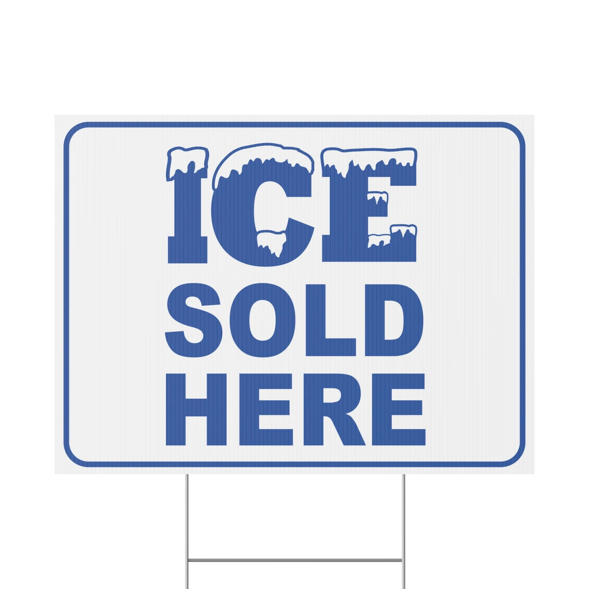 Ice Sold Here Sign, Ice Yard Sign, Double Sided, Outdoor, Weatherproof ...