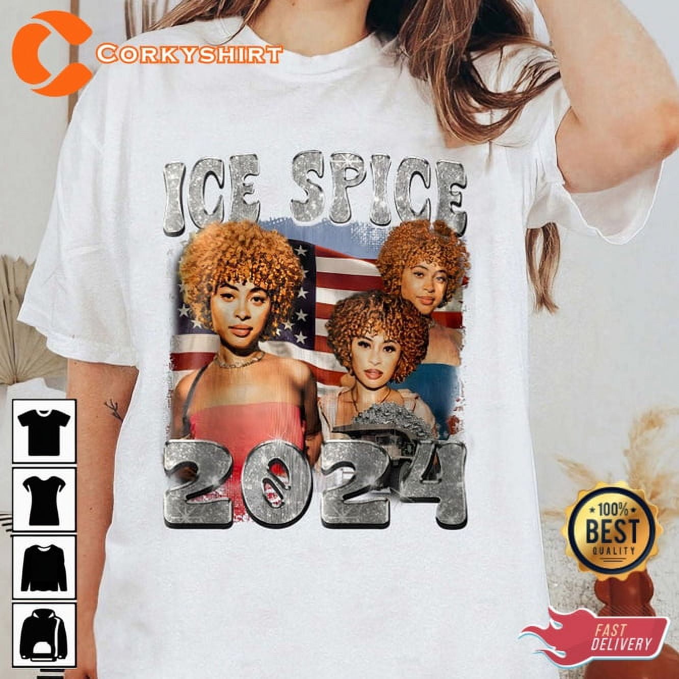 Ice Spice 2024 Design Love Rapper Gift For Fan T-shirt - Walmart.com