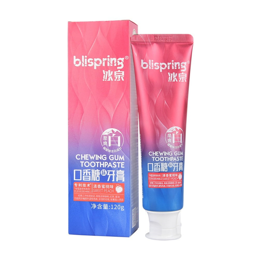 Ice Spring Toothpaste Gum Flavor Tooth Stain Removal Peach Cherry ...
