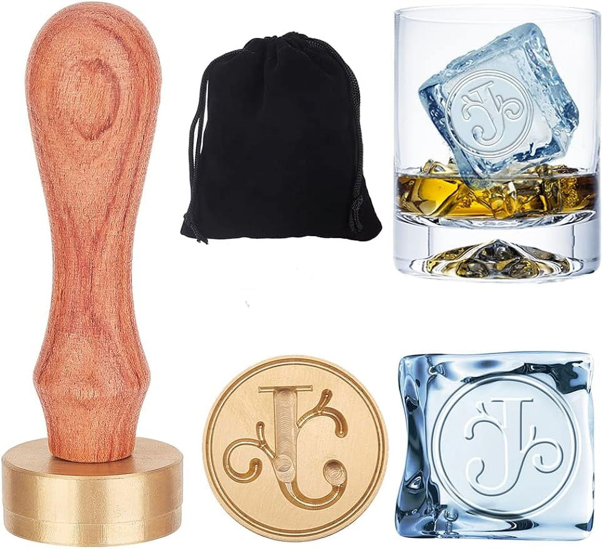 Ice Stamp 1.2" Ice Cube Stamp Letter J Ice Stamp Cocktail Ice Branding ...