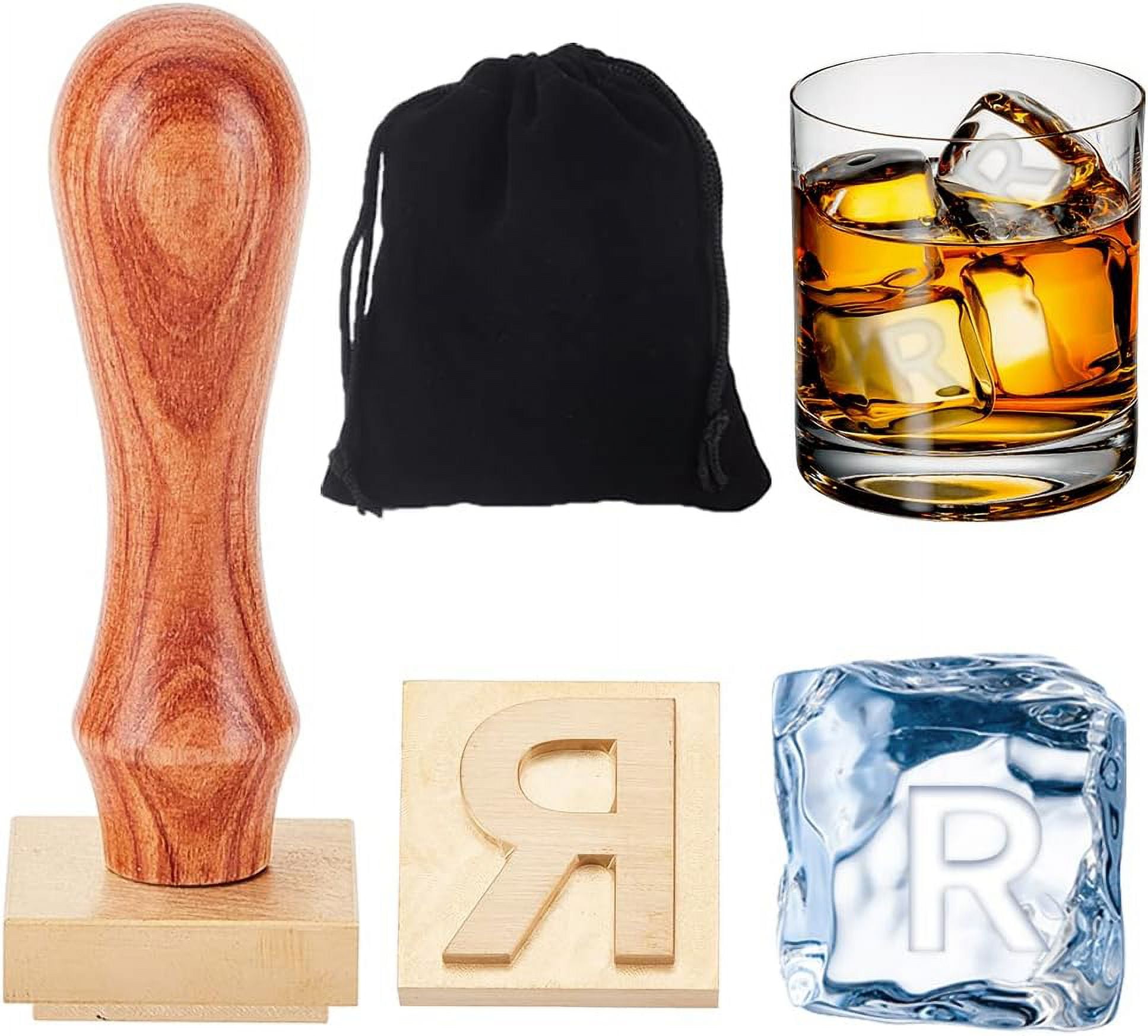 Ice Stamp 1.2" Ice Cube Stamp Letter R Ice Stamp Cocktail Ice Branding ...