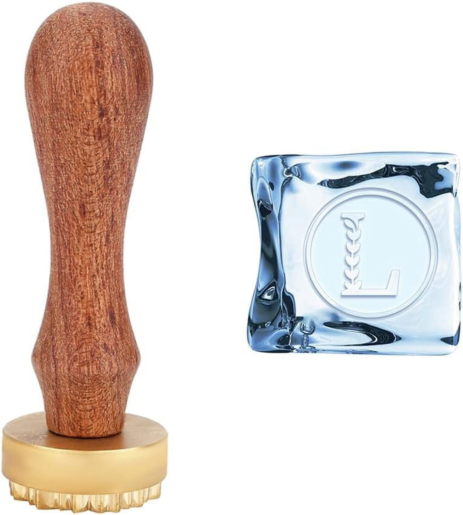 Ice Stamp 1.2 Inch Ice Cube Stamp Letter L Ice Stamp with Velvet Pouch ...