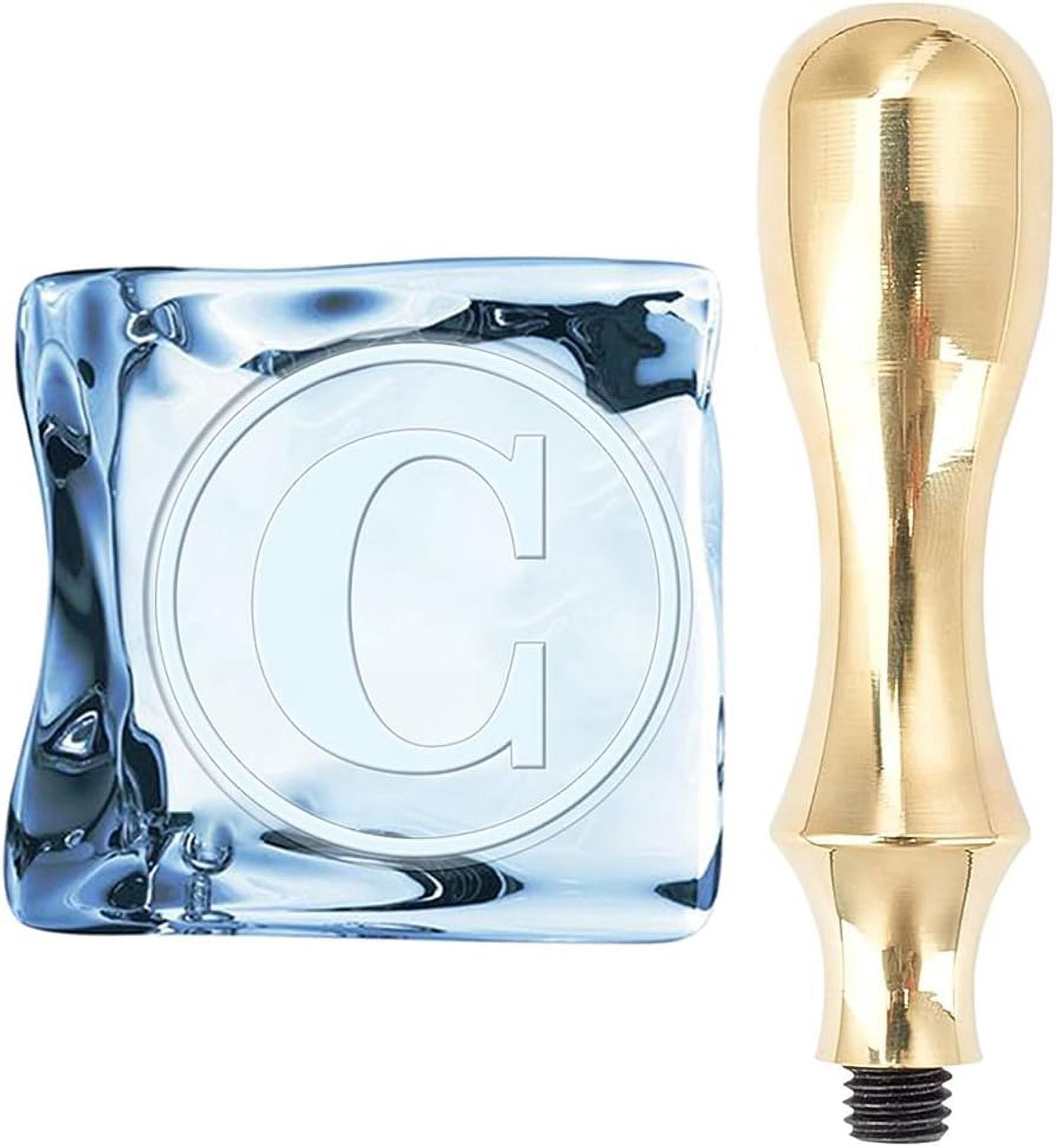 Ice Stamp C Letter Ice Cube Stamp with Removable Brass Head and Metal ...