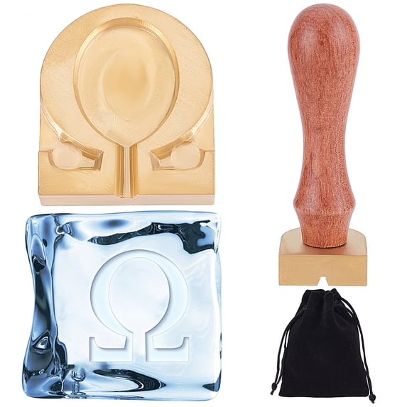 Ω Ice Stamp Ice Cube Stamp Ice Branding Stamp with Removable Brass Head ...