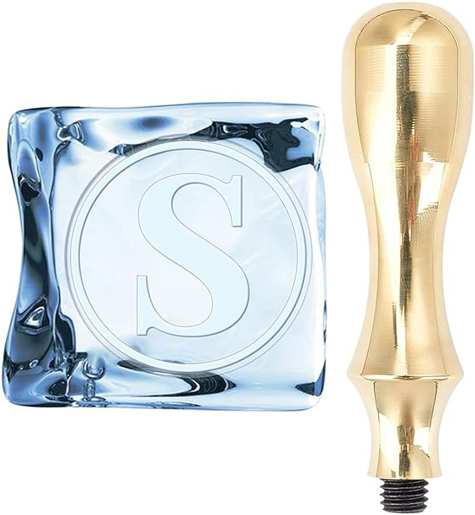 Ice Stamp S Letter Ice Cube Stamp with Removable Brass Head and Metal ...