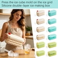 Ice Storage Bin for Freezer with Lid, Silicone Ice Tray, Ice Cube Trays ...