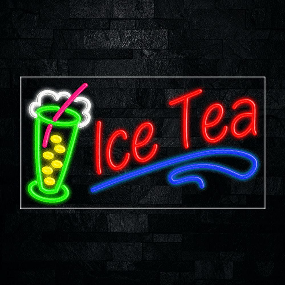 Ice Tea-LED Neon Sign 33"L x 18"H #31304 - Walmart.com