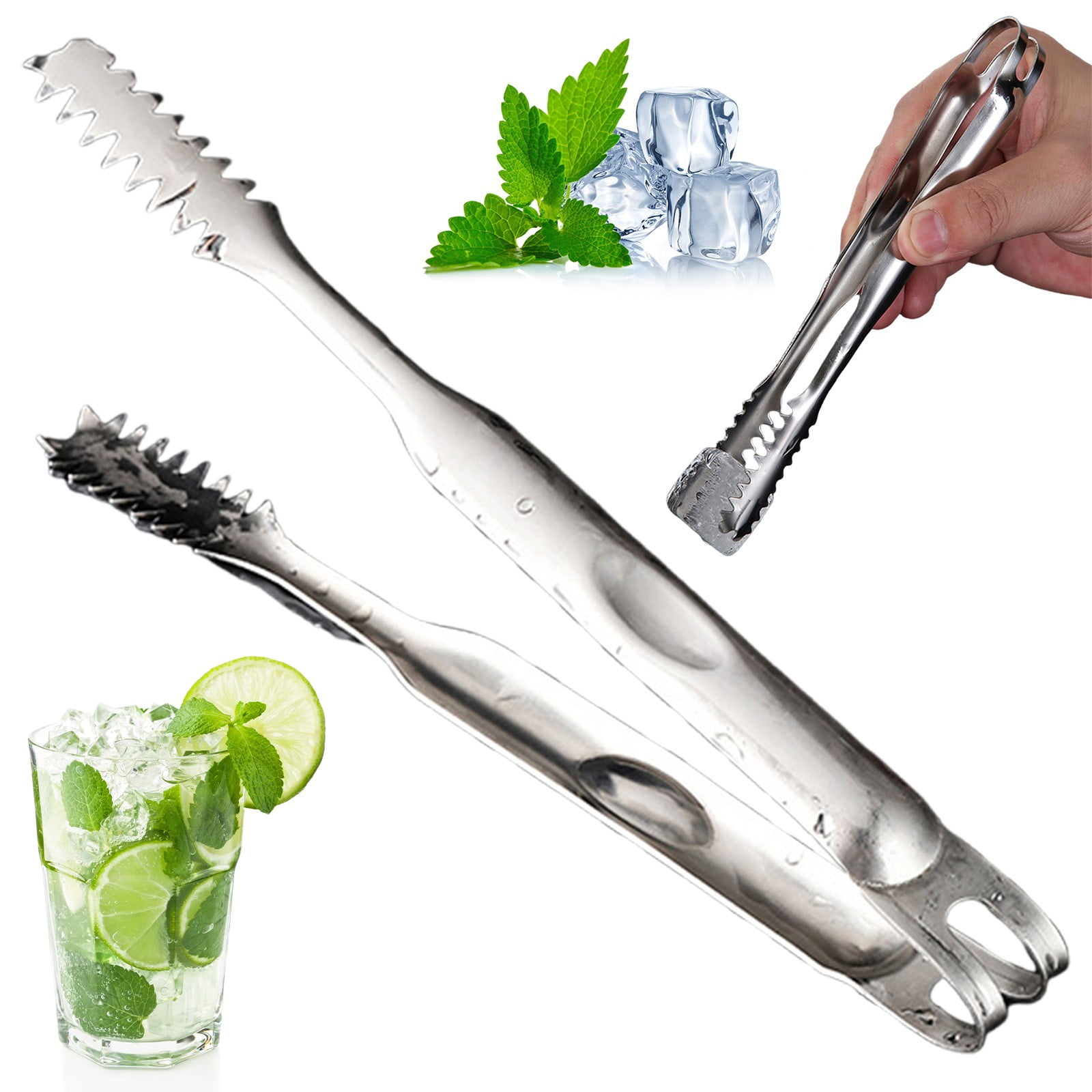Ice Tongs Sugar Cube Tongs Stainless Steel Small Serving Tongs ...