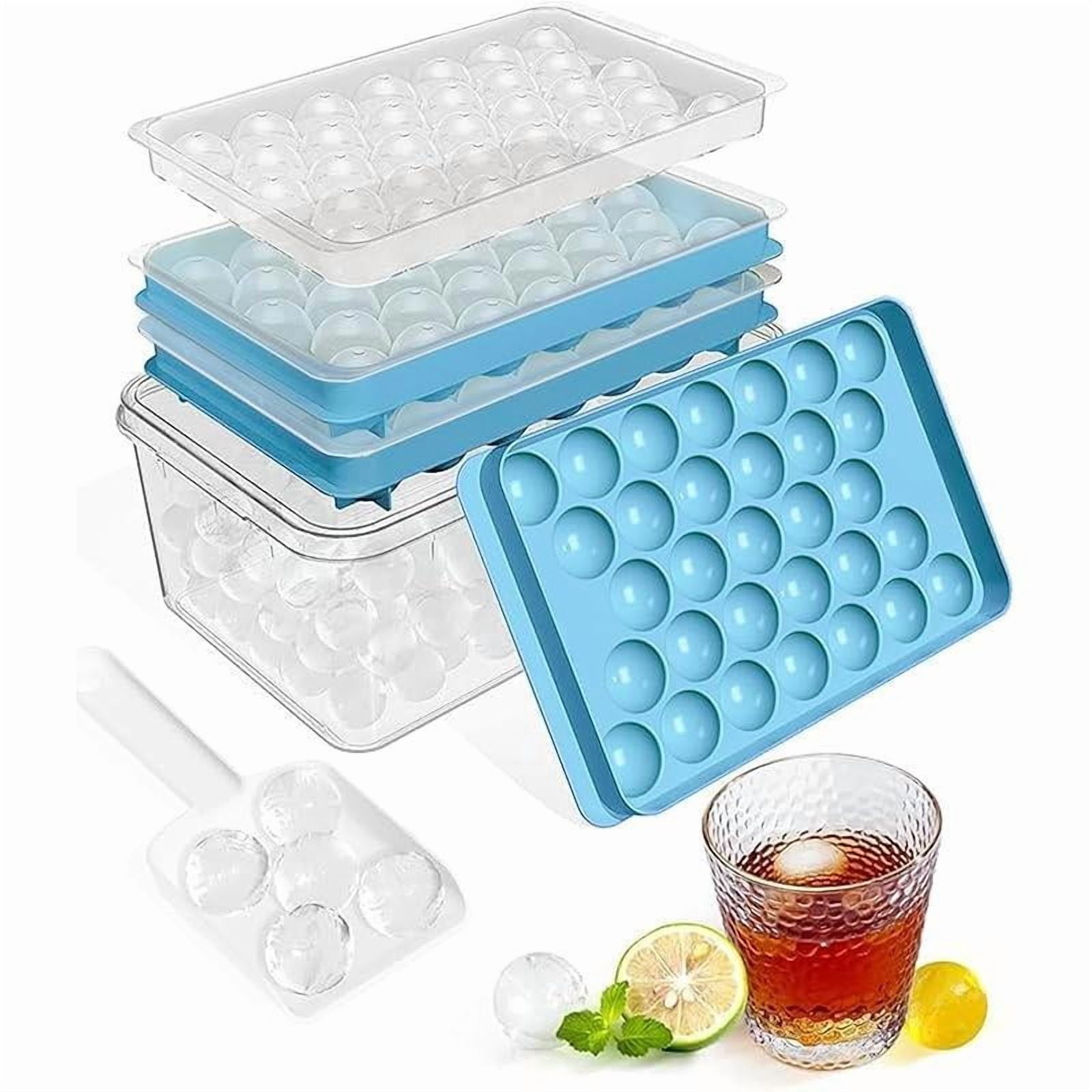 Ice Tray,62 Round Ice Trays for Freezer, BPA-Free Plastic Ice Cube ...
