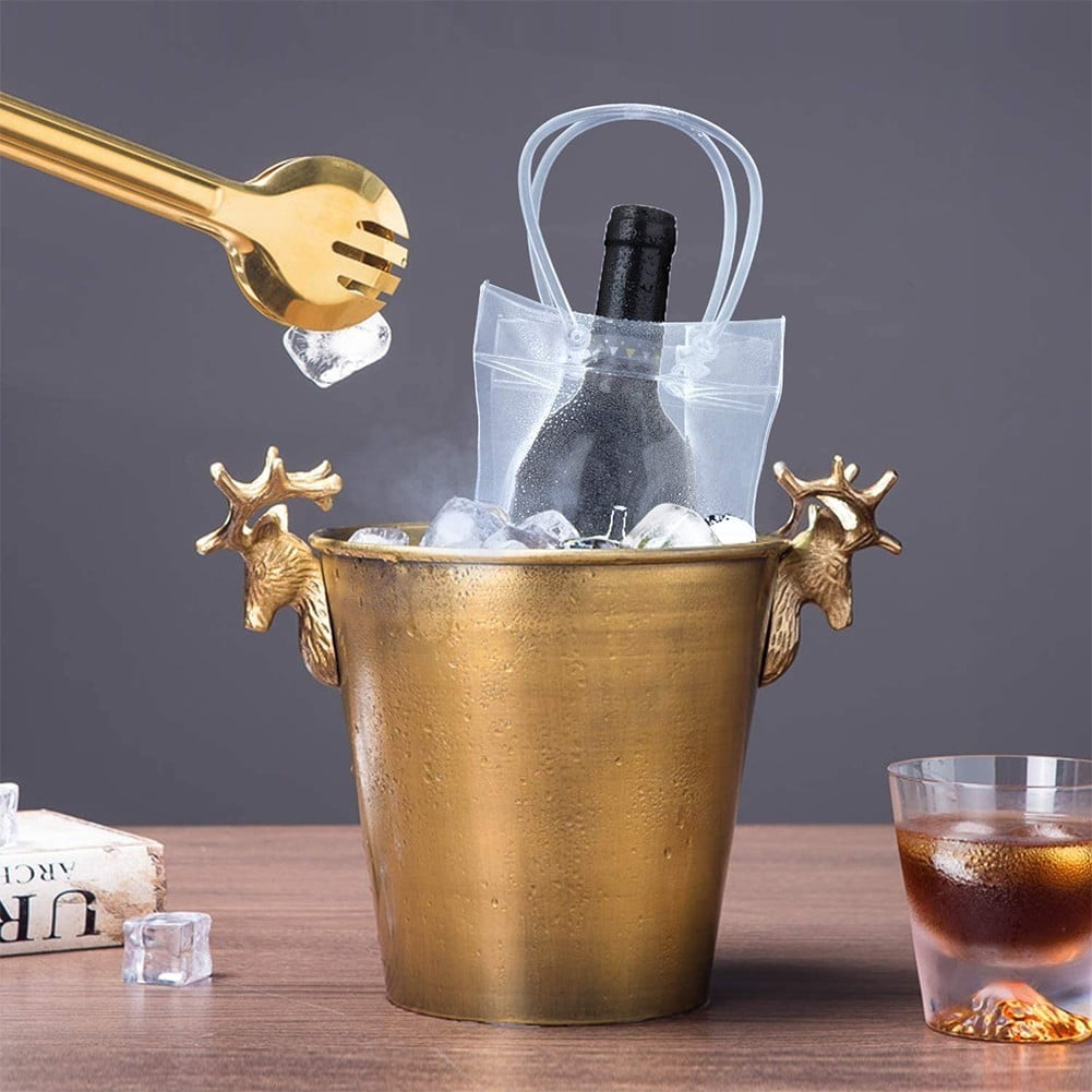 Ice Wine Bags Pvc Transparent Cooler Clear Pouch with Handle - Walmart.com