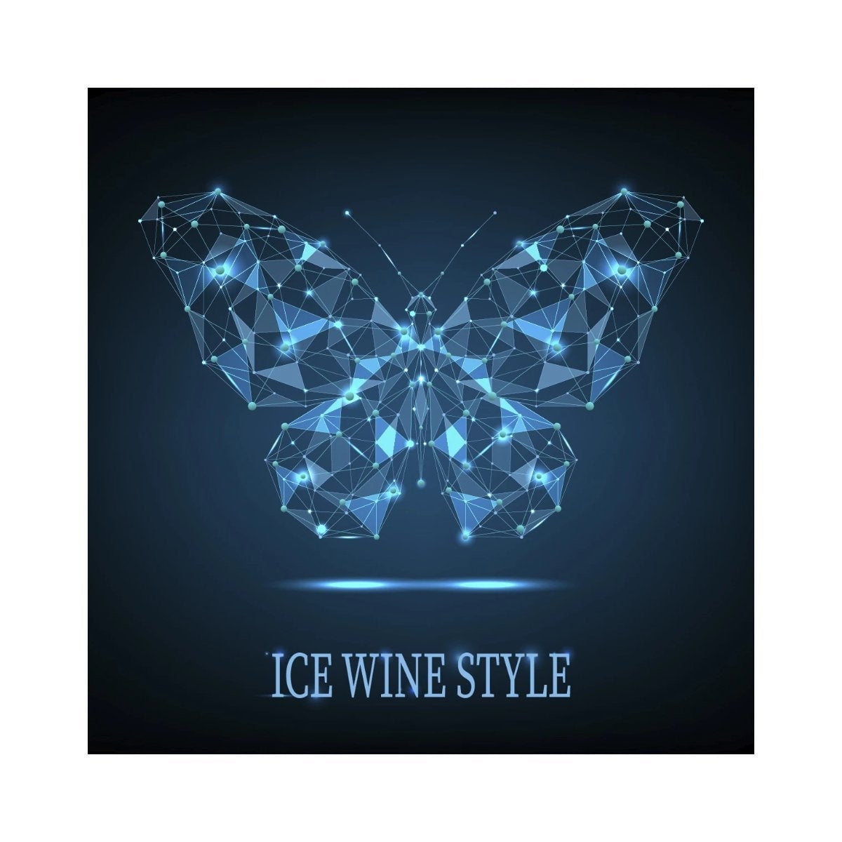 Ice Wine Style Butterfly Dots and Lines - Wine Label (50/Pack ...