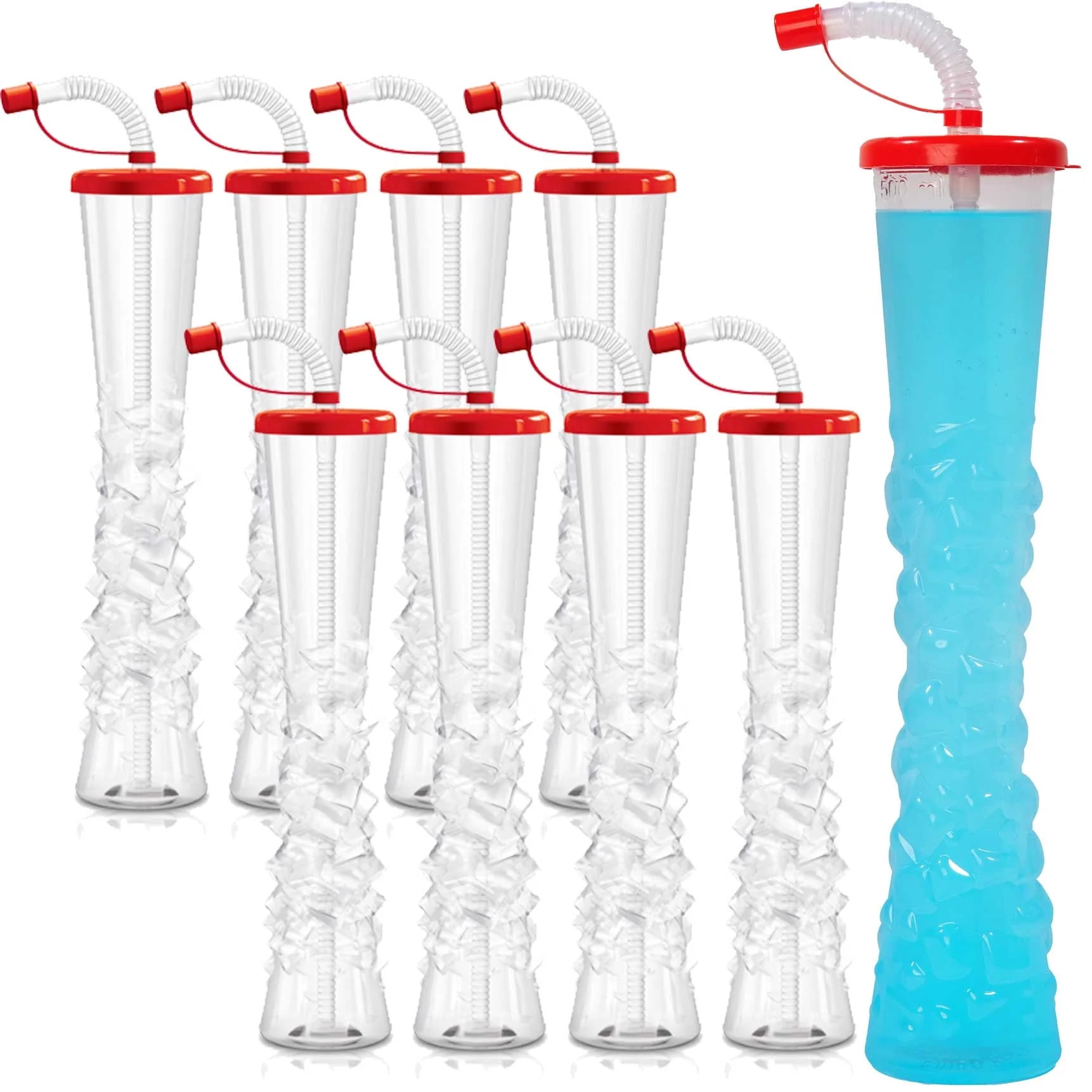Ice Yard Cups (54 Cups - Red) - for Margaritas and Frozen Drinks, Kids ...