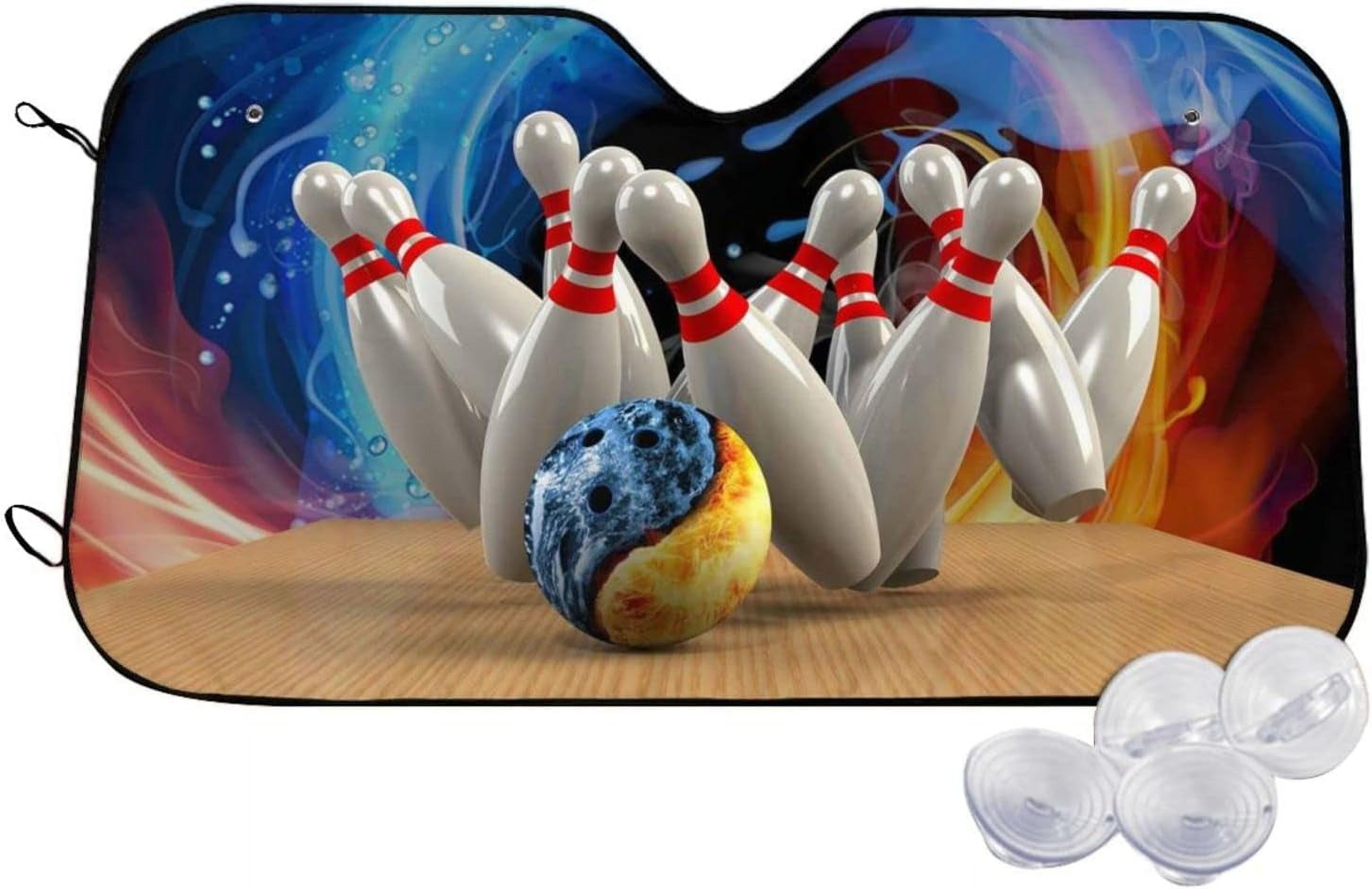 Ice and Fire Bowling Ball Windshield Car Sun Shade Front Window ...