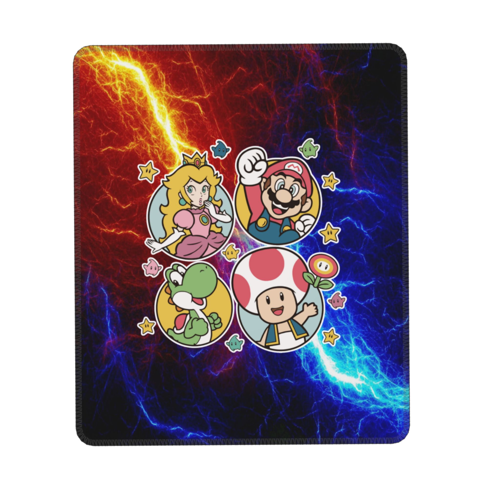 Ice and Fire Super Mario Rubber Lock Edge Mouse Pad (Vertical) Office ...