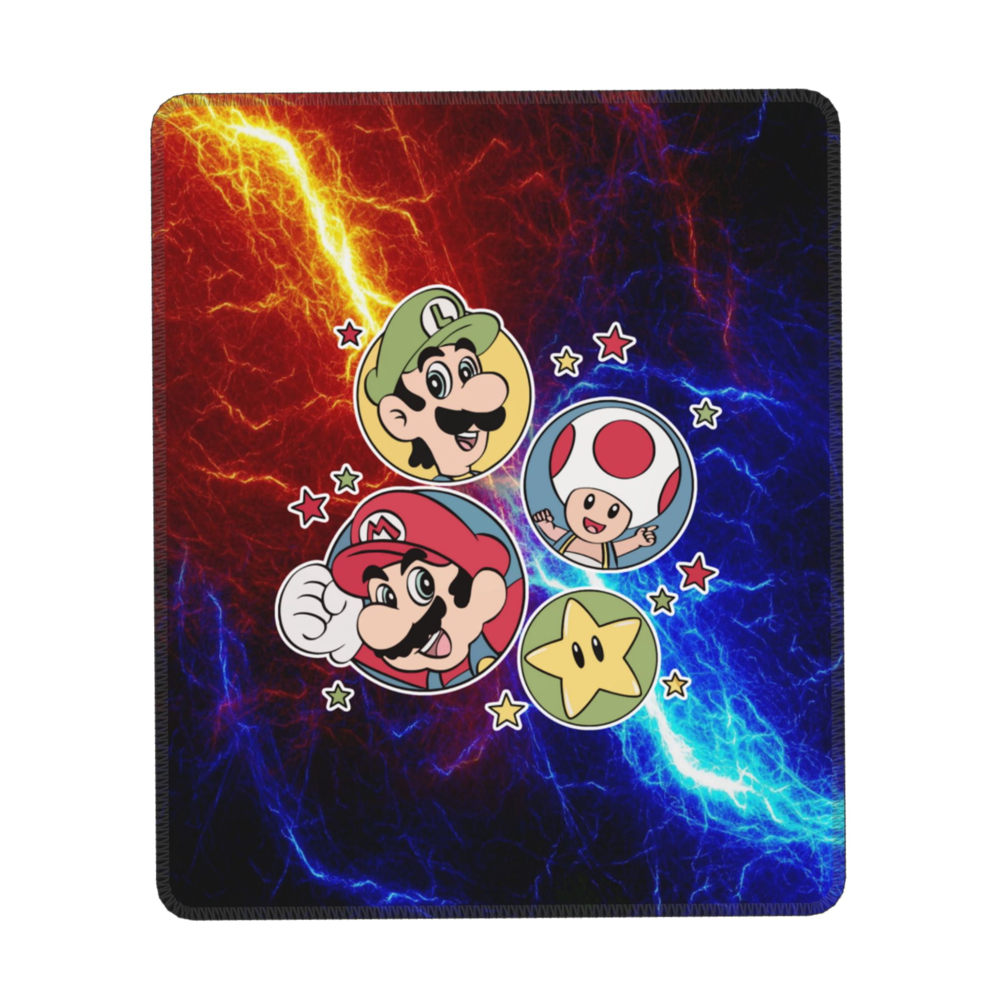Ice and Fire Super Mario Rubber Lock Edge Mouse Pad (Vertical) Office ...
