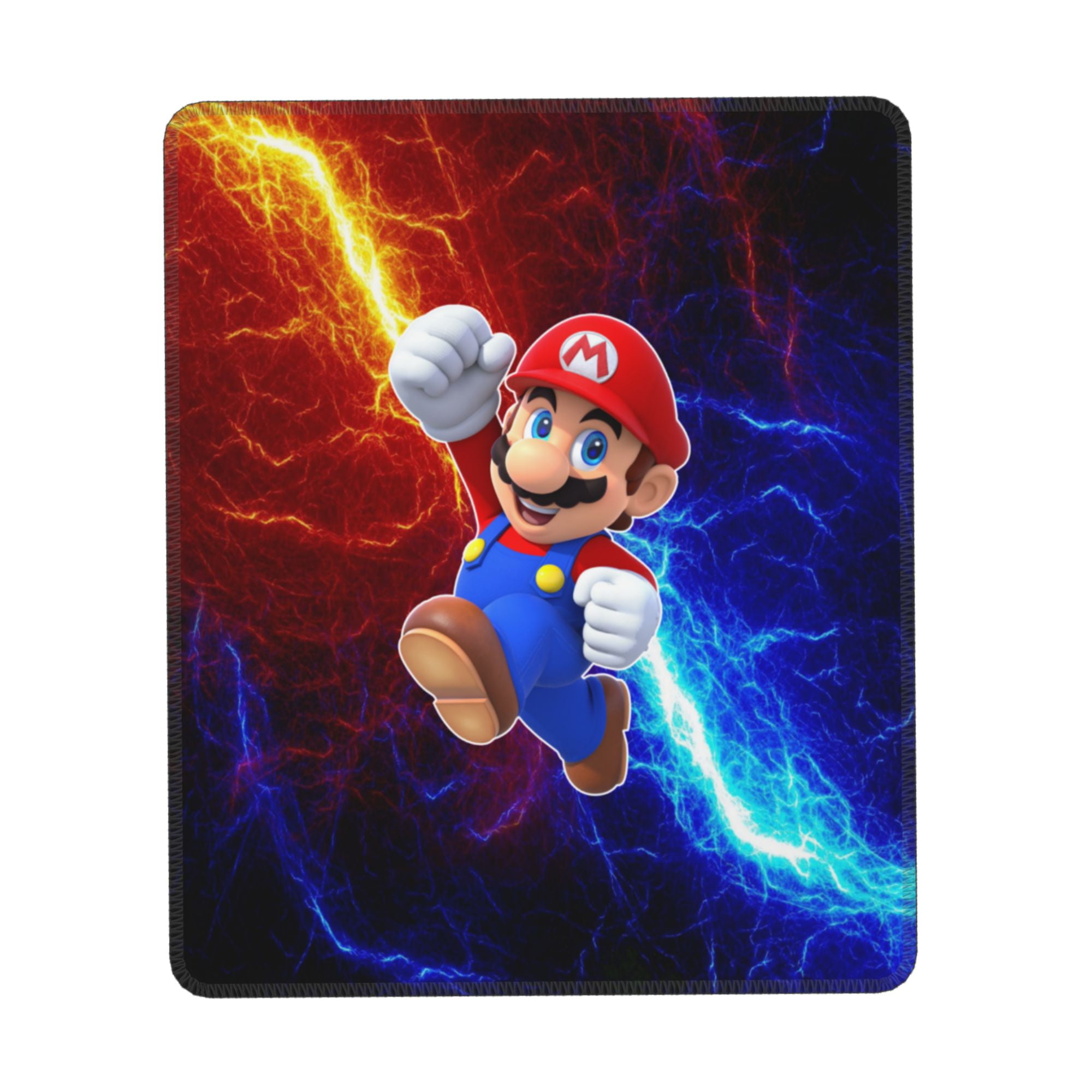 Ice and Fire Super Mario Rubber Lock Edge Mouse Pad (Vertical) Office ...
