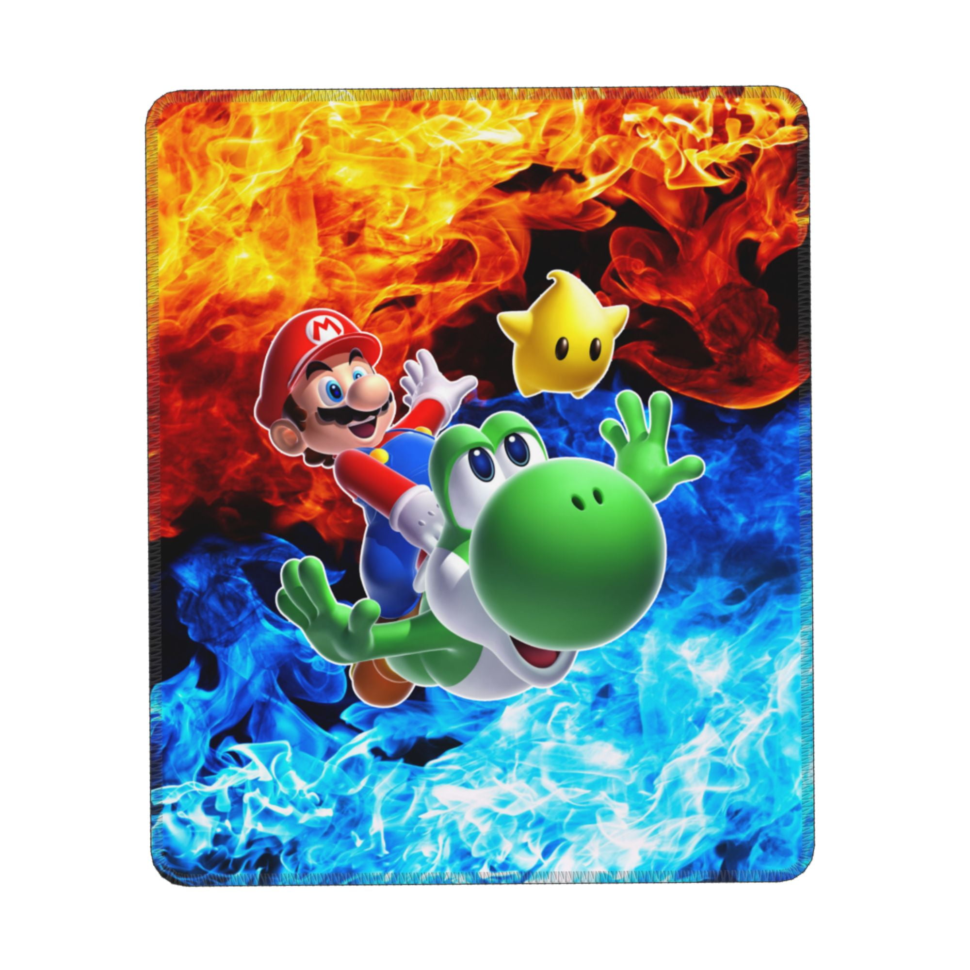 Ice and Fire Super Mario Rubber Lock Edge Mouse Pad (Vertical) Office ...