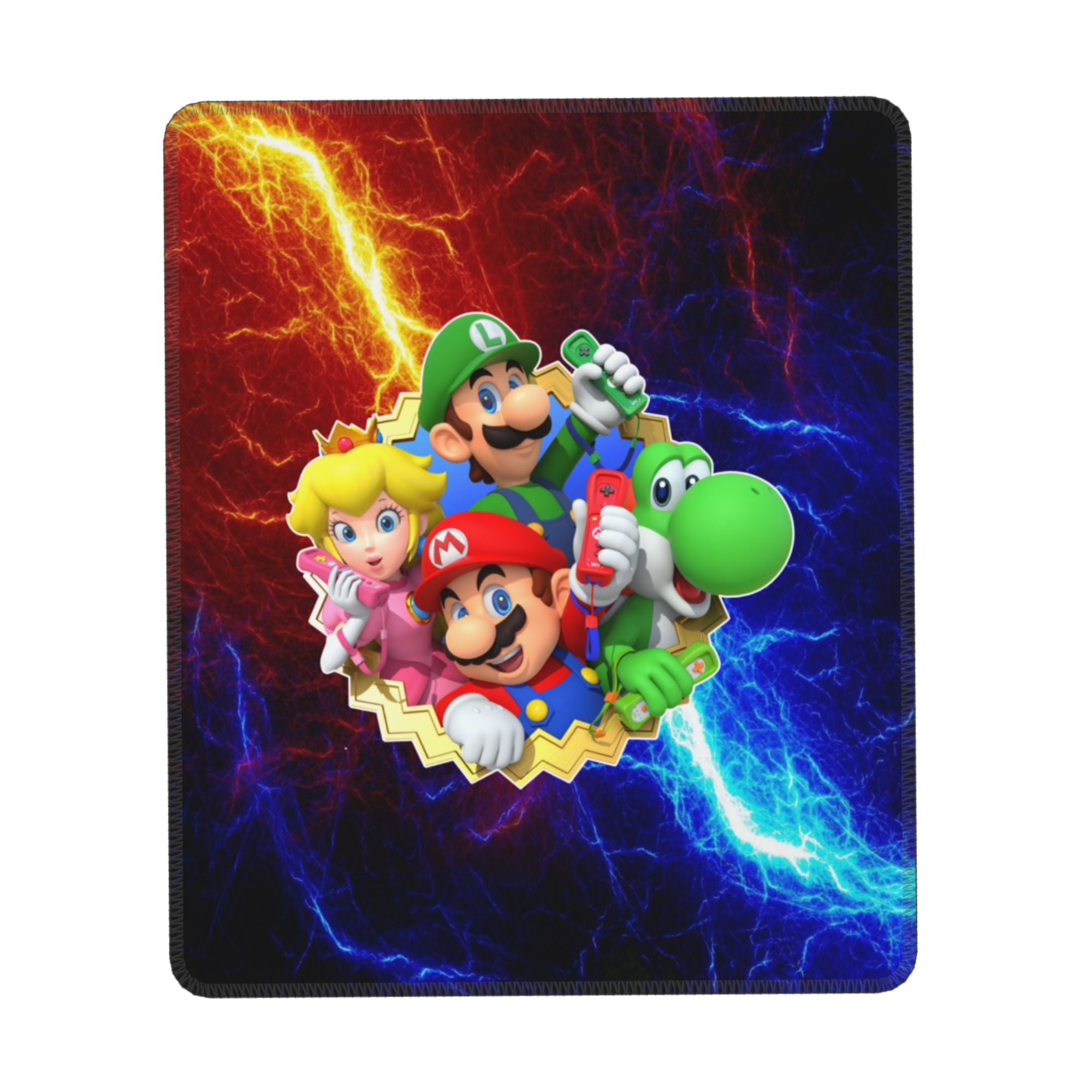 Ice and Fire Super Mario Rubber Lock Edge Mouse Pad (Vertical) Office ...