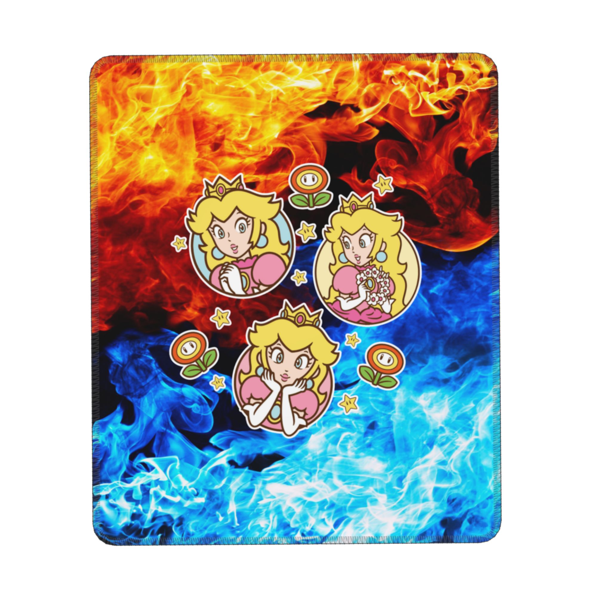 Ice and Fire Super Mario Rubber Lock Edge Mouse Pad (Vertical) Office ...