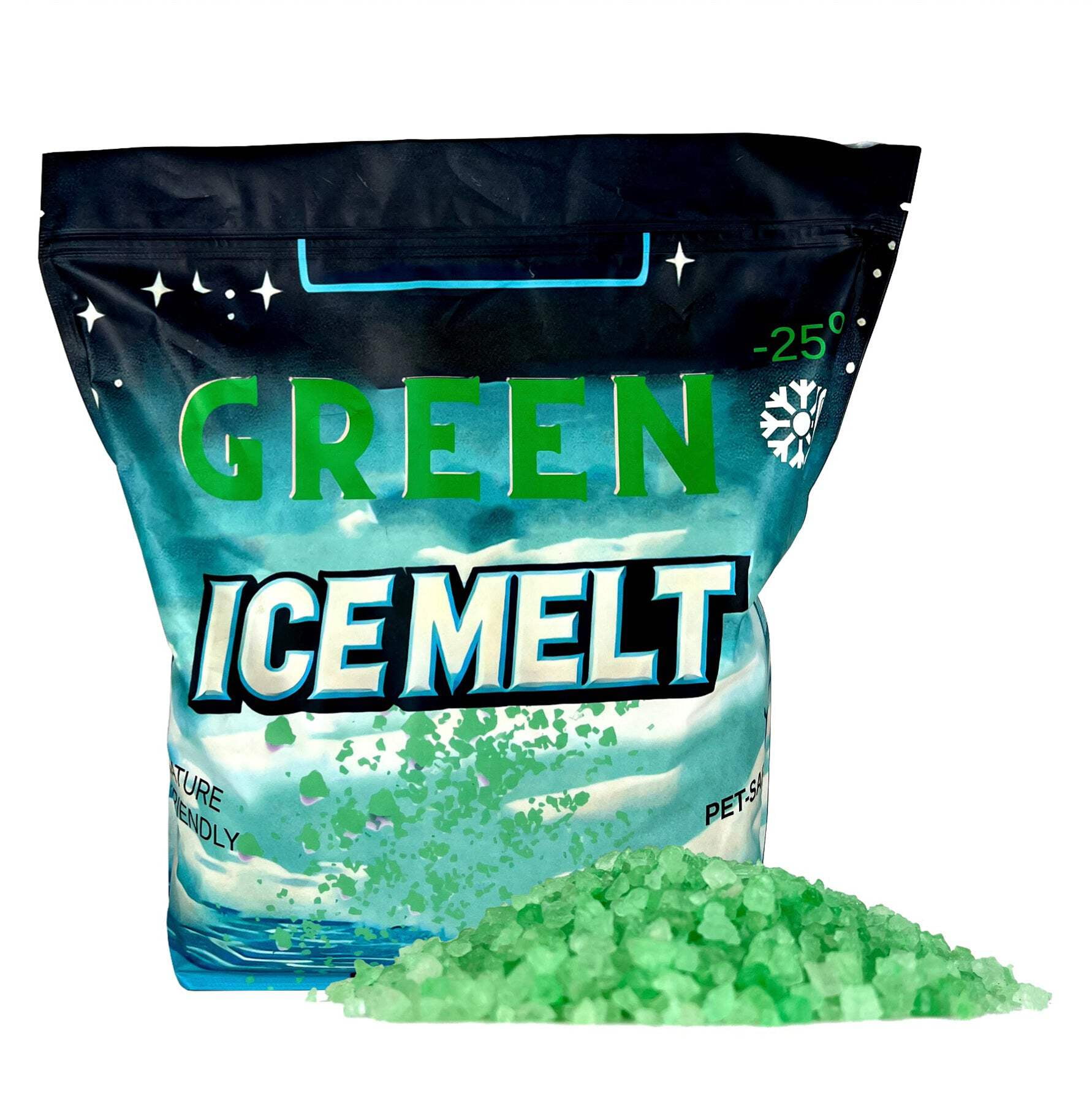 Ice and Snow Melt 8 lb Bag CMA Blended Magnesium Chloride Ice Melter Effective Snow and Ice ...