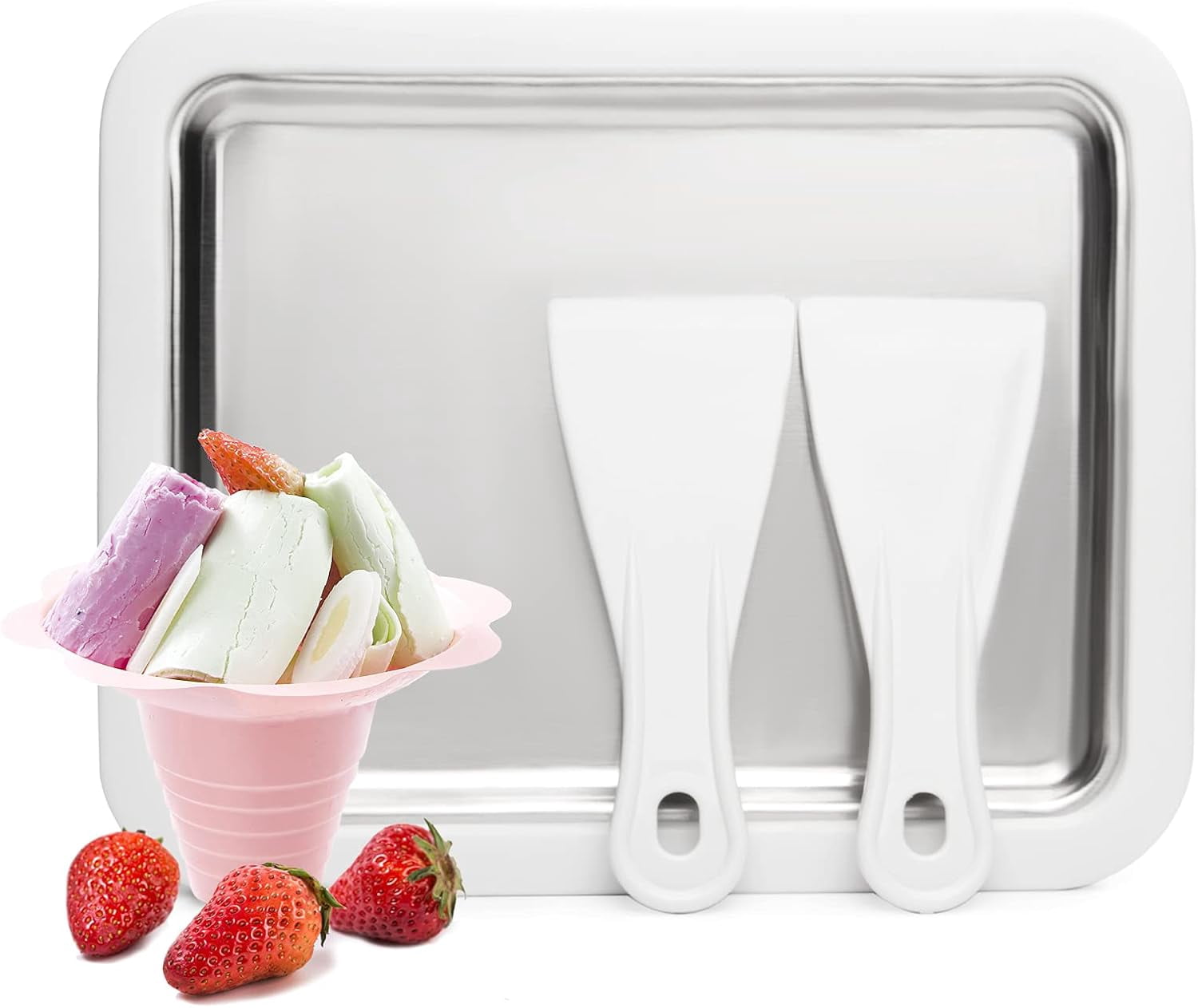 Ice cream roll maker, ice cream roll machine, dessert plate, quick ...