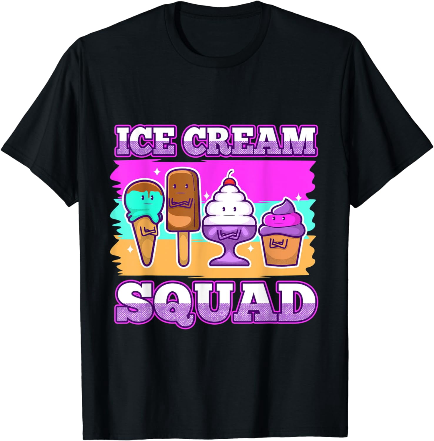 Ice cream squad lover Summer Gelato tutti frutti Ice cream squad T ...