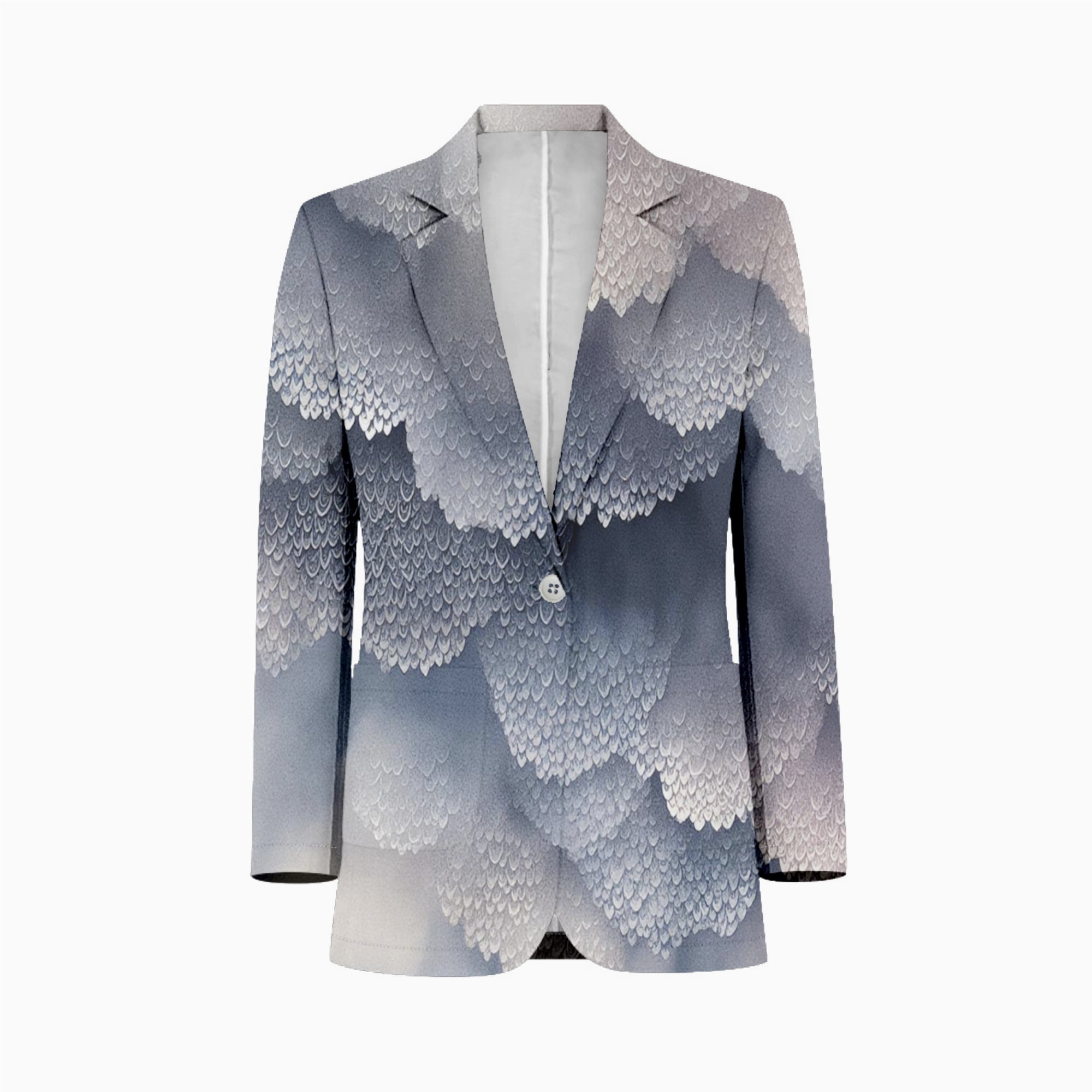 Ice crystal scales Customized Men's Suits full man Shawl Collar ...