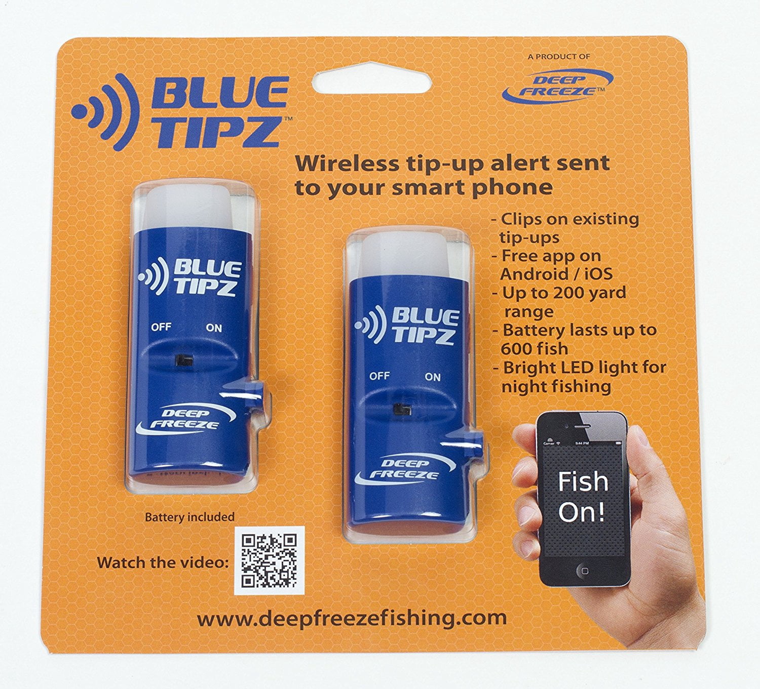 Ice fishing Tip Up Alert Transmitter - 2 PACK - Blue Tipz - Sends alert ...