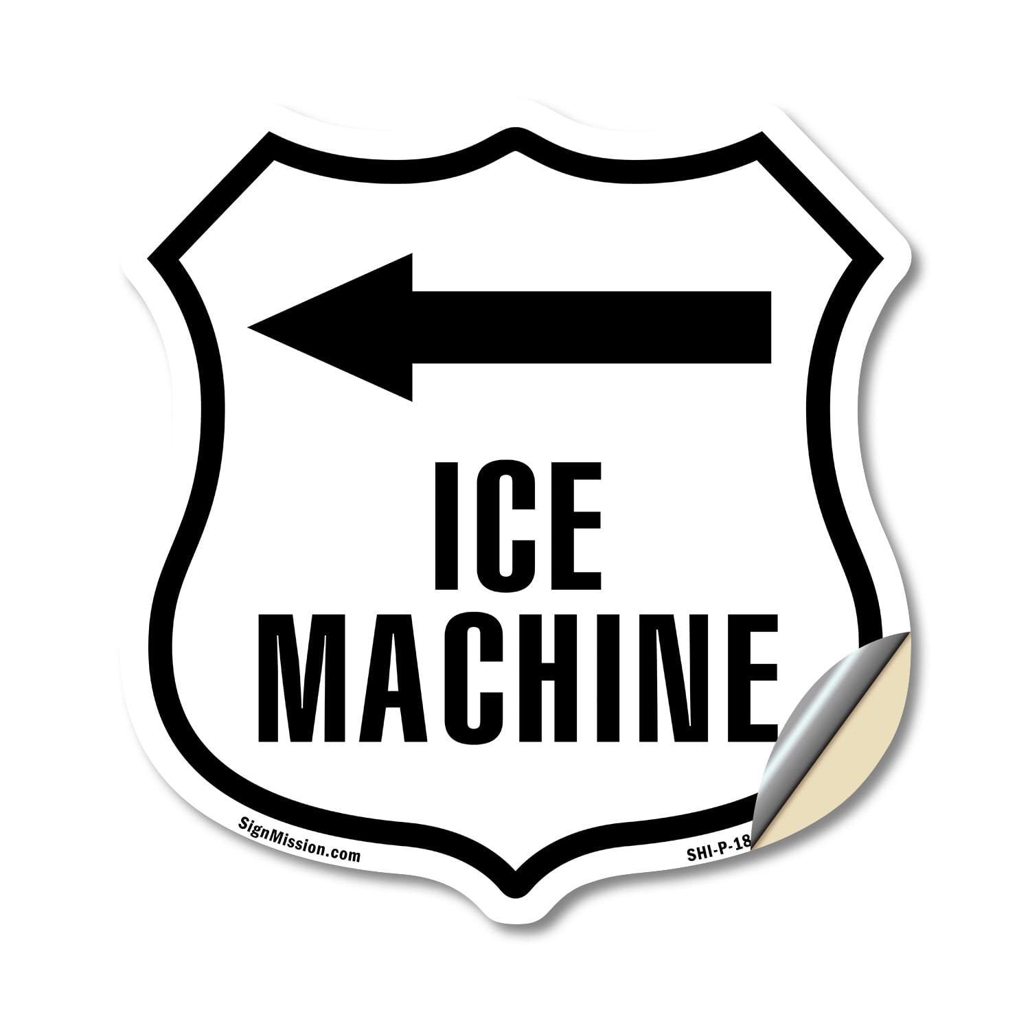 Ice machine left (2 Pack) 12 inch X 12 inch Shield Shaped Heavy Duty 3. ...