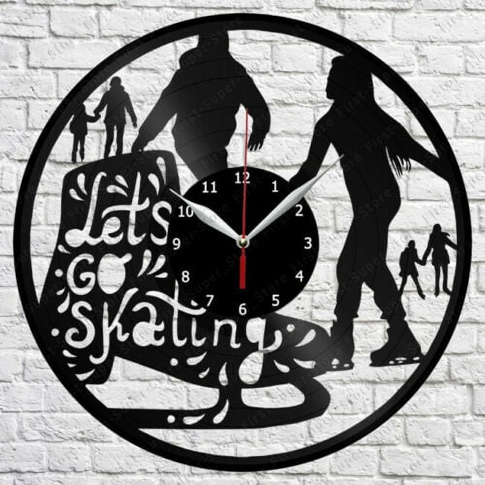 Ice rink Vinyl Record Wall Clock Art Decor Original Gift Vintage Wall ...