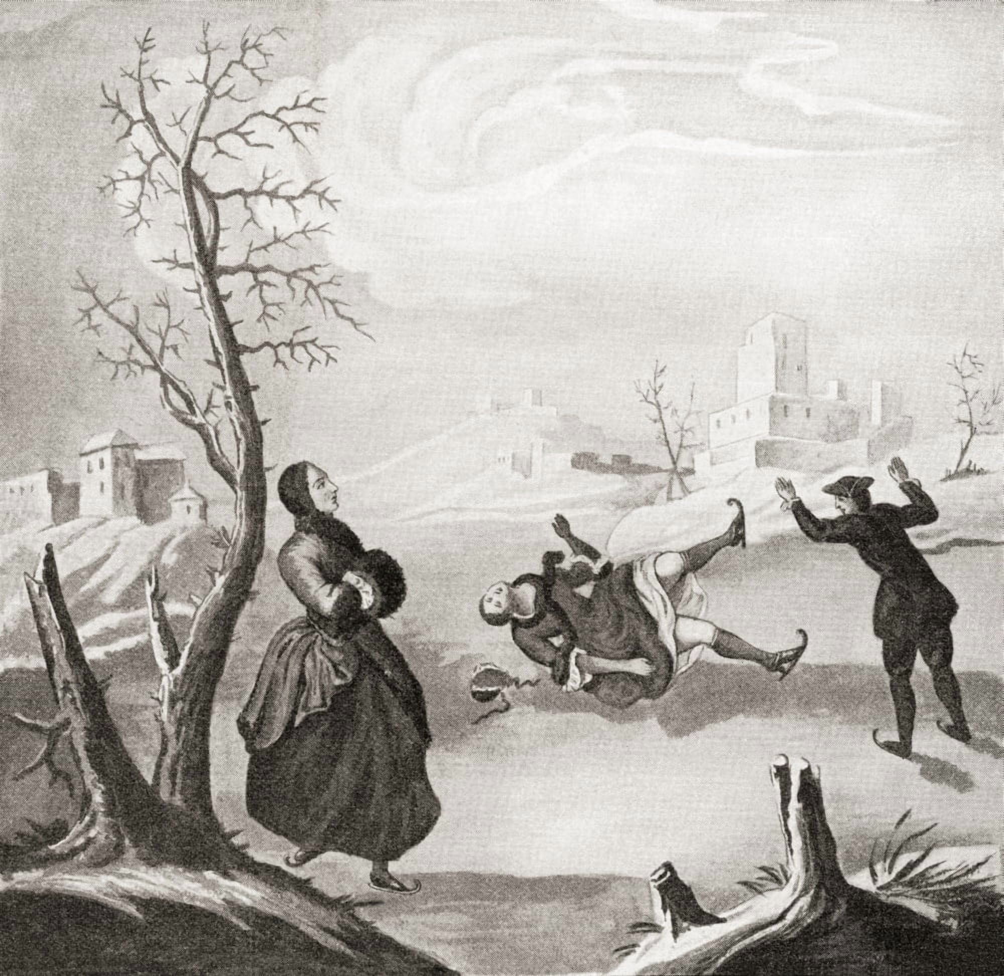 Ice skating in the 18th century From Illustrierte Sittengeschichte vom ...