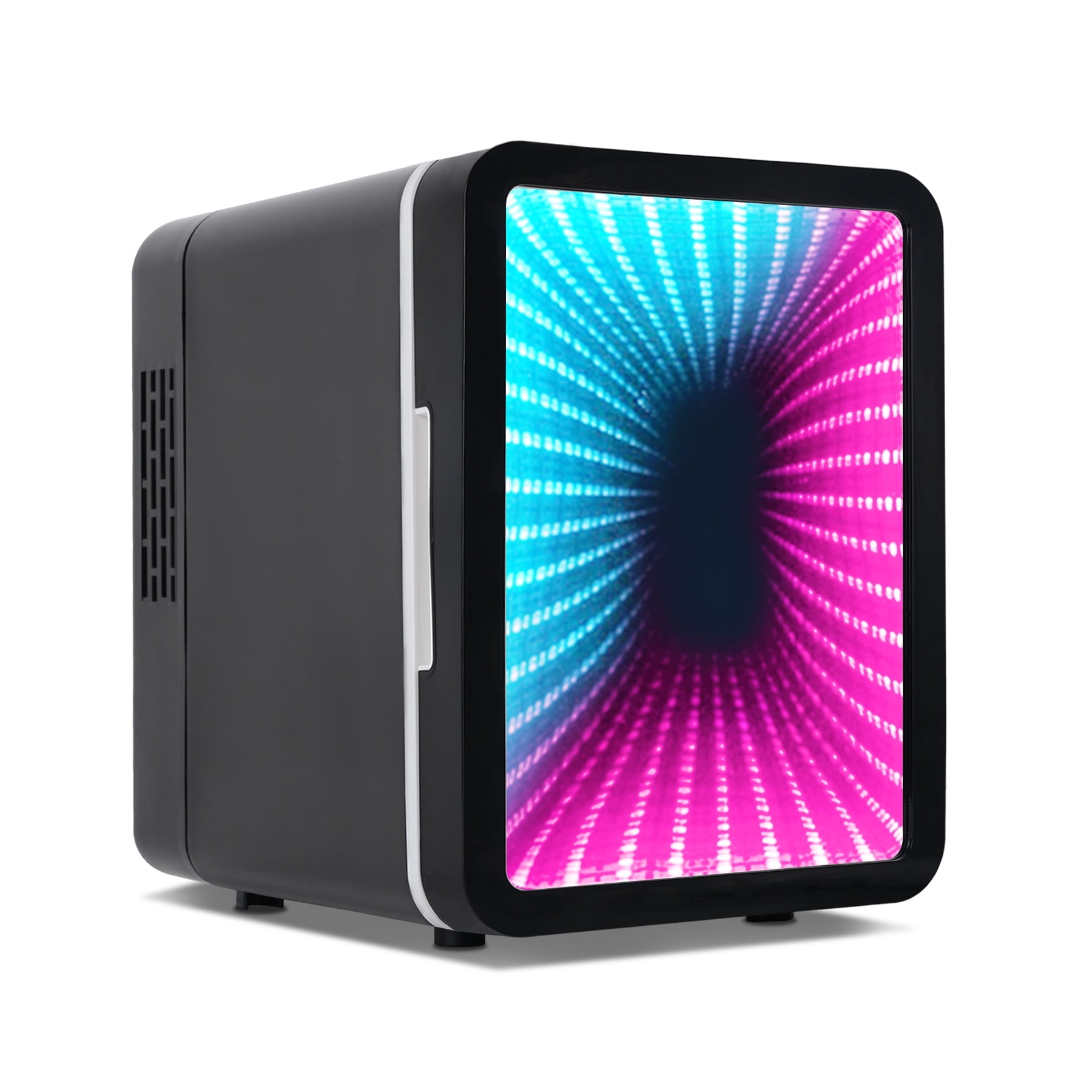 IceBlue 4L Mini Fridge with Gaming Lighting, LS-4FM-BLACK, 13 Light Modes for Car/Home Use ...