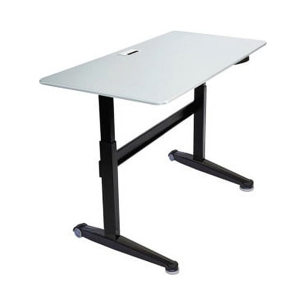 Iceberg 59x29 Pneumatic Adjustable Worksurface Silver Gray Rectangle ...