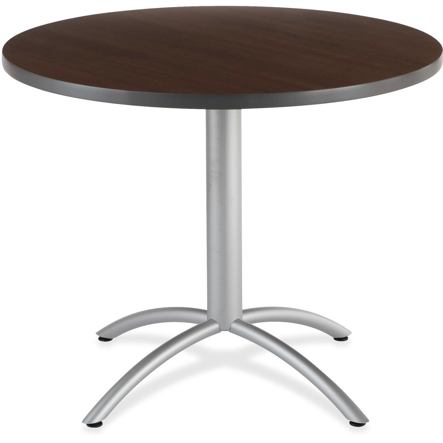 Iceberg CaféWorks Cafe/Meeting Table, 42" Round, Walnut - Walmart.com