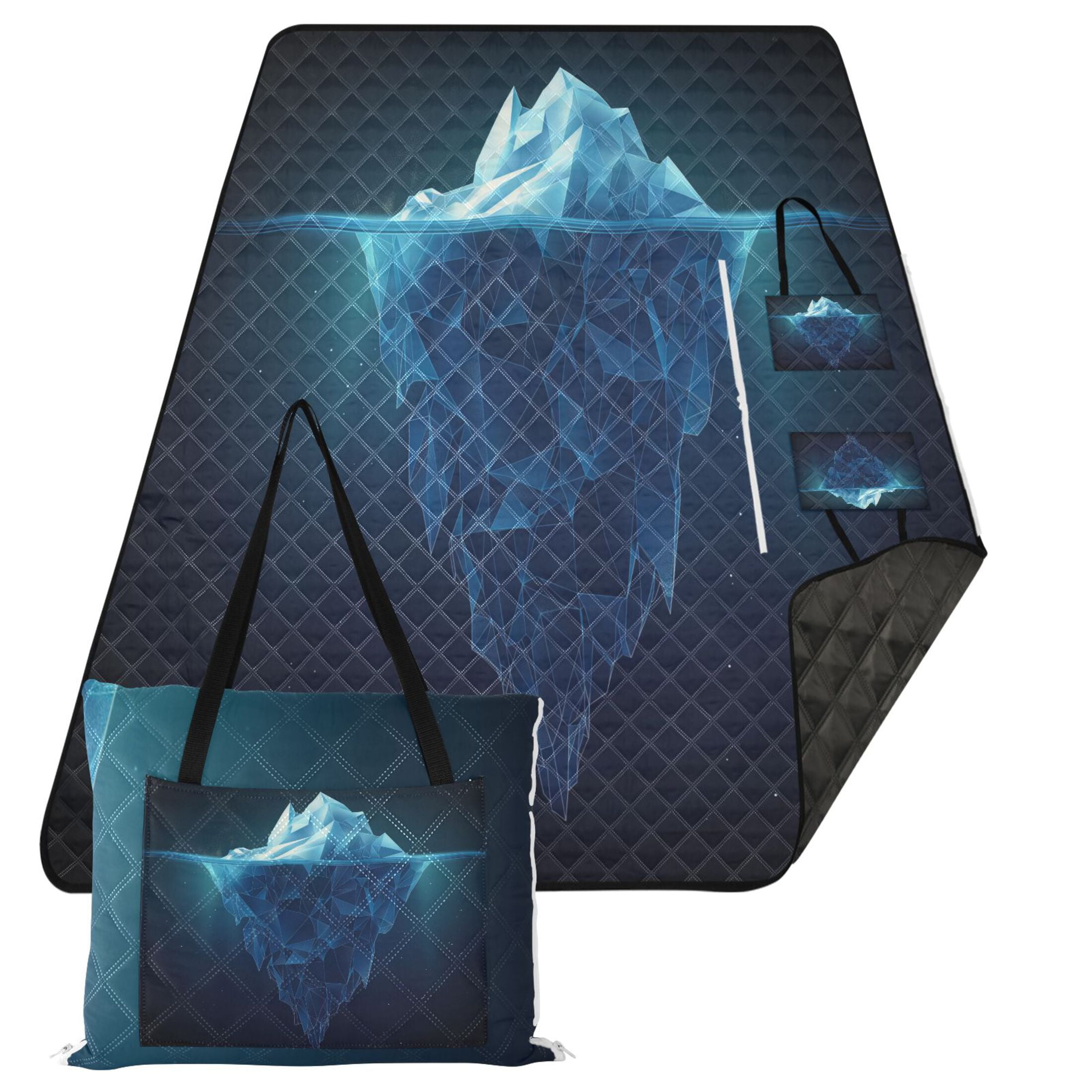 Iceberg Floating Sea Extra Large Picnic Beach Blanket Waterproof Sand ...