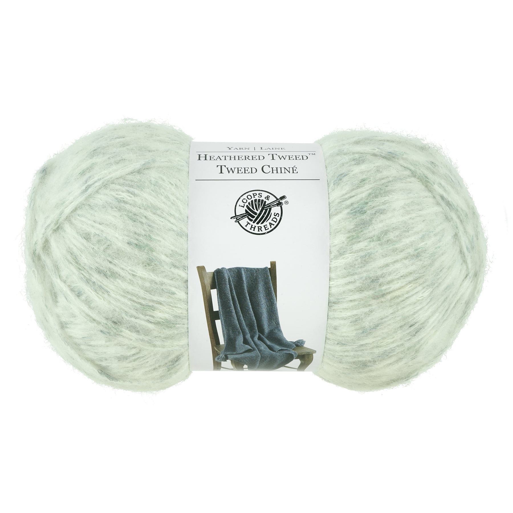 Iceberg Heathered Tweed Yarn by Loops & Threads – Light Weight Yarn for ...