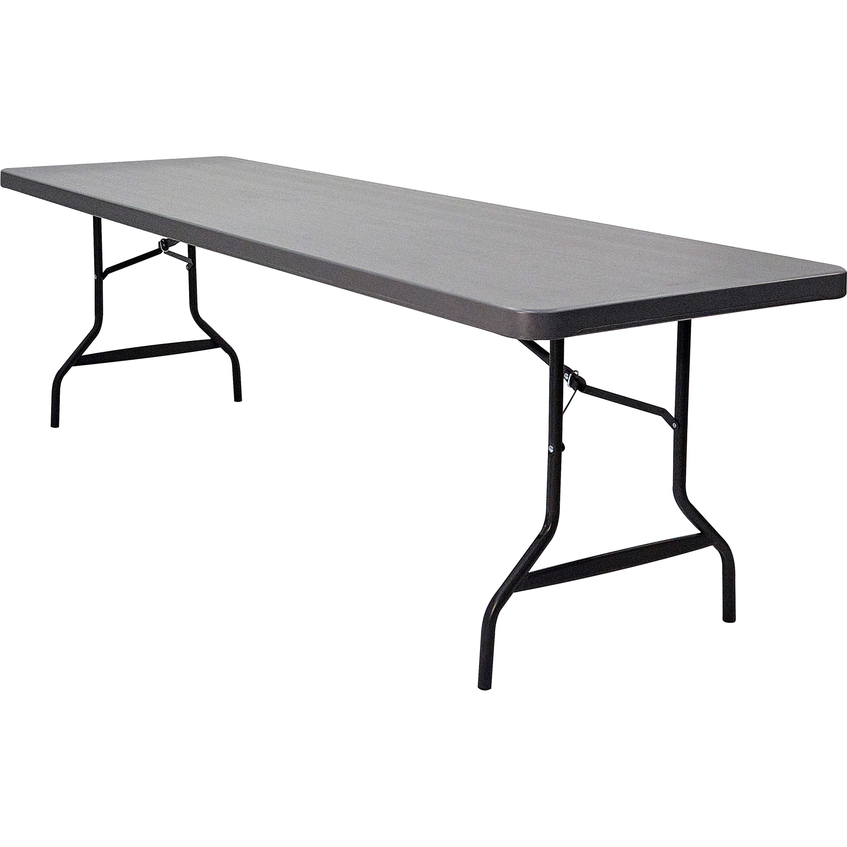 Iceberg Indestruc-Table Commercial Folding Table, Long Table, Charcoal ...