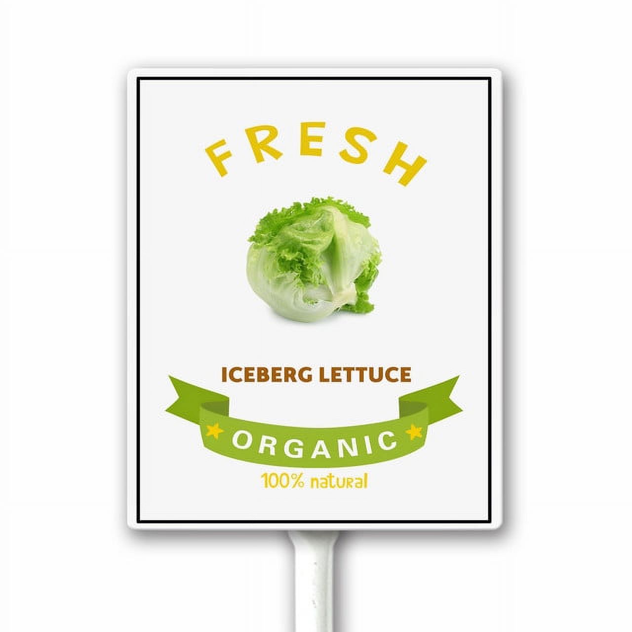 Iceberg Lettuce Metal Sign Outdoor Plant Label Funny Vegetable Garden ...