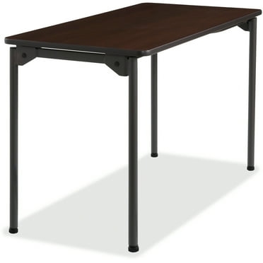 Bowery Hill 24" x 48" Folding Table in Mahogany - Walmart.com