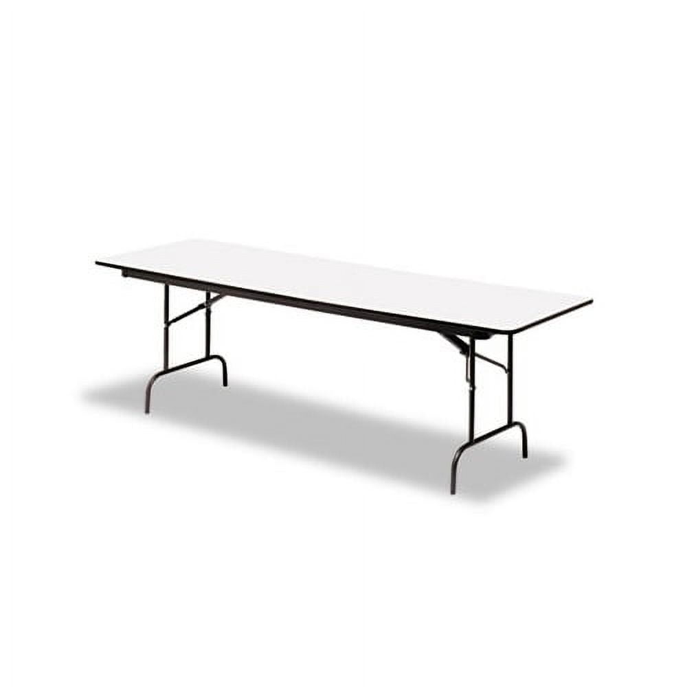 Iceberg Premium Wood Laminate Folding Table, 30"x72", Gray/Charcoal ...