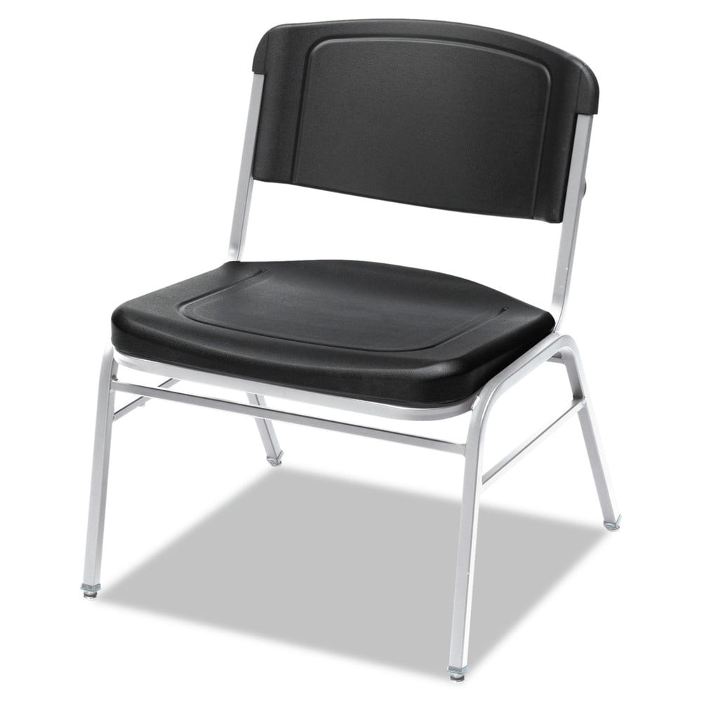 Iceberg Rough n Ready Wide-Format Big and Tall Stack Chair, Black Seat ...