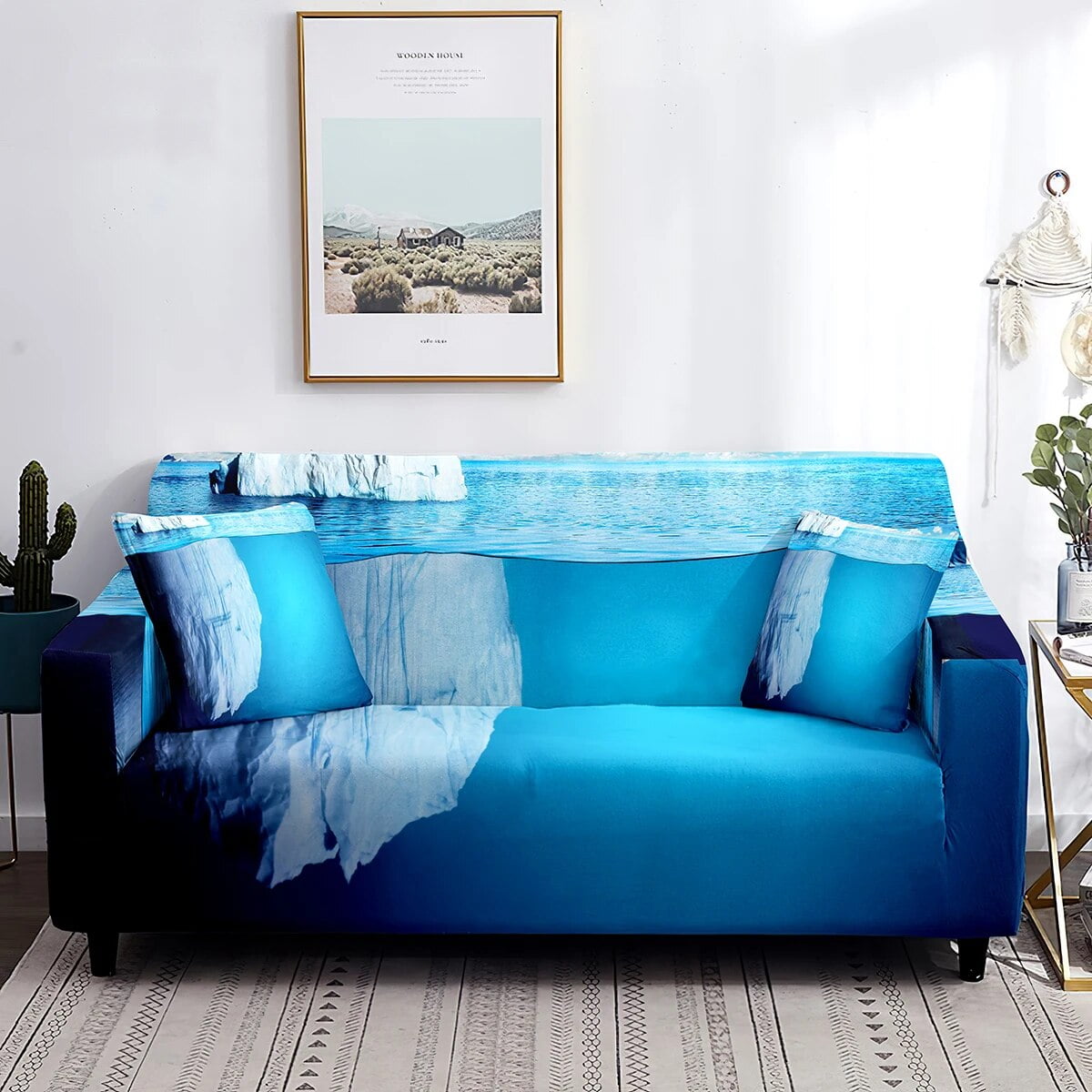 Iceberg Sofa Cover Antarctic Natural Landscape Floating Ice Couch Cover ...