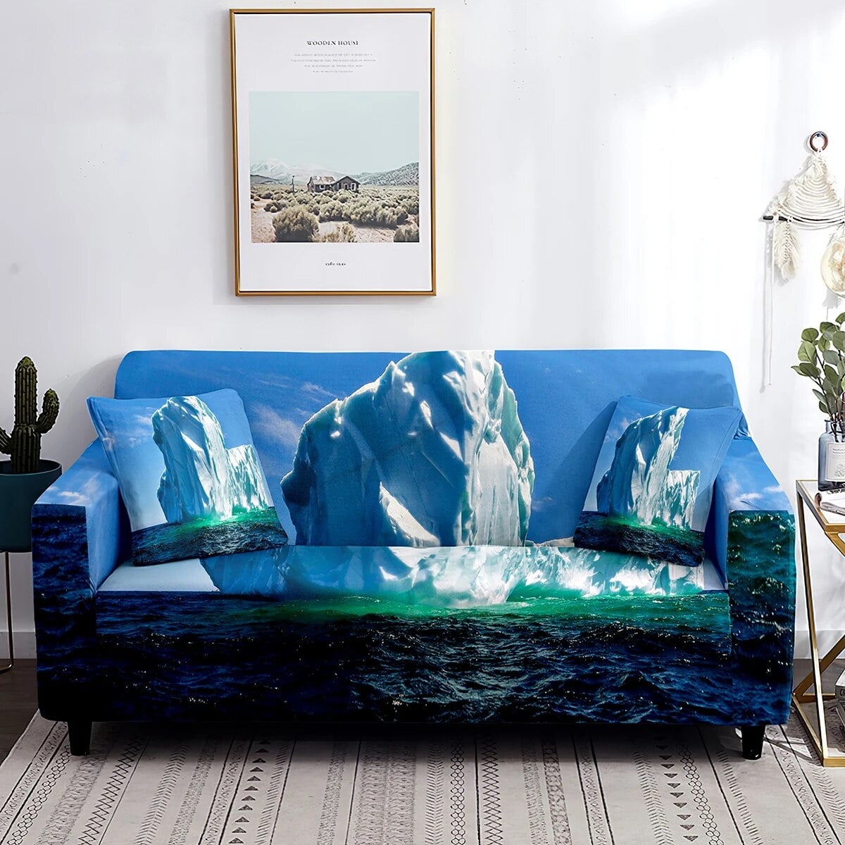 Iceberg Sofa Cover Antarctic Natural Landscape Floating Ice Couch Cover ...