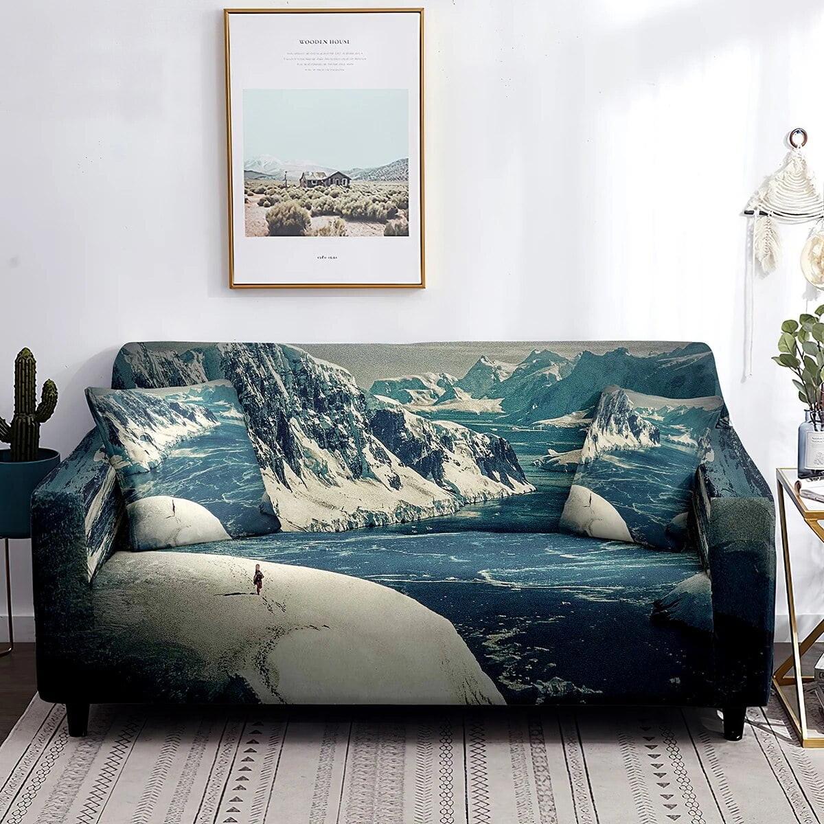 Iceberg Sofa Cover Antarctic Natural Landscape Floating Ice Couch Cover ...