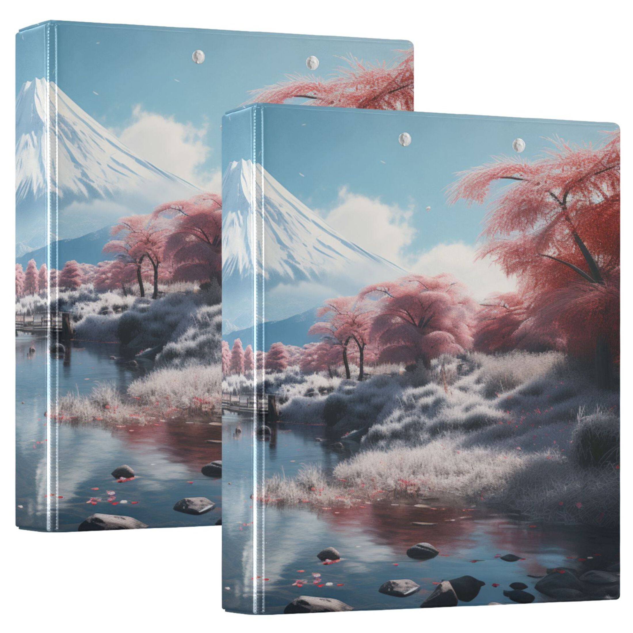 Iceberg Trees Sea 3 Ring Binders 1.5 inch Hardcover File Folders with ...