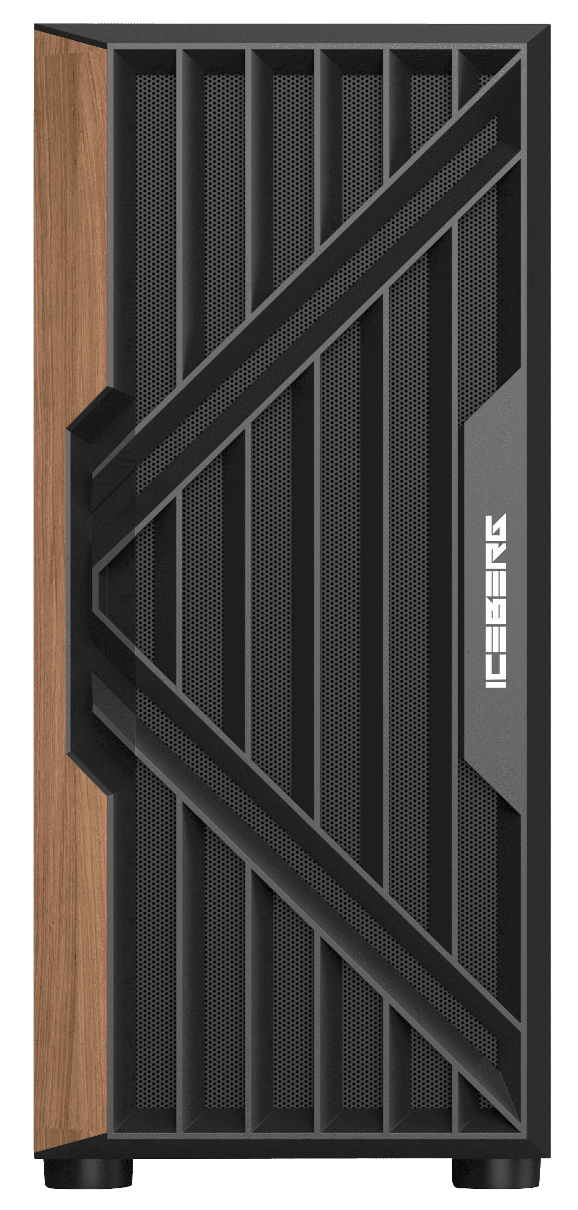 Iceberg Wood Vector EATX Full Tower Gaming PC Case Full-View Panoramic ...