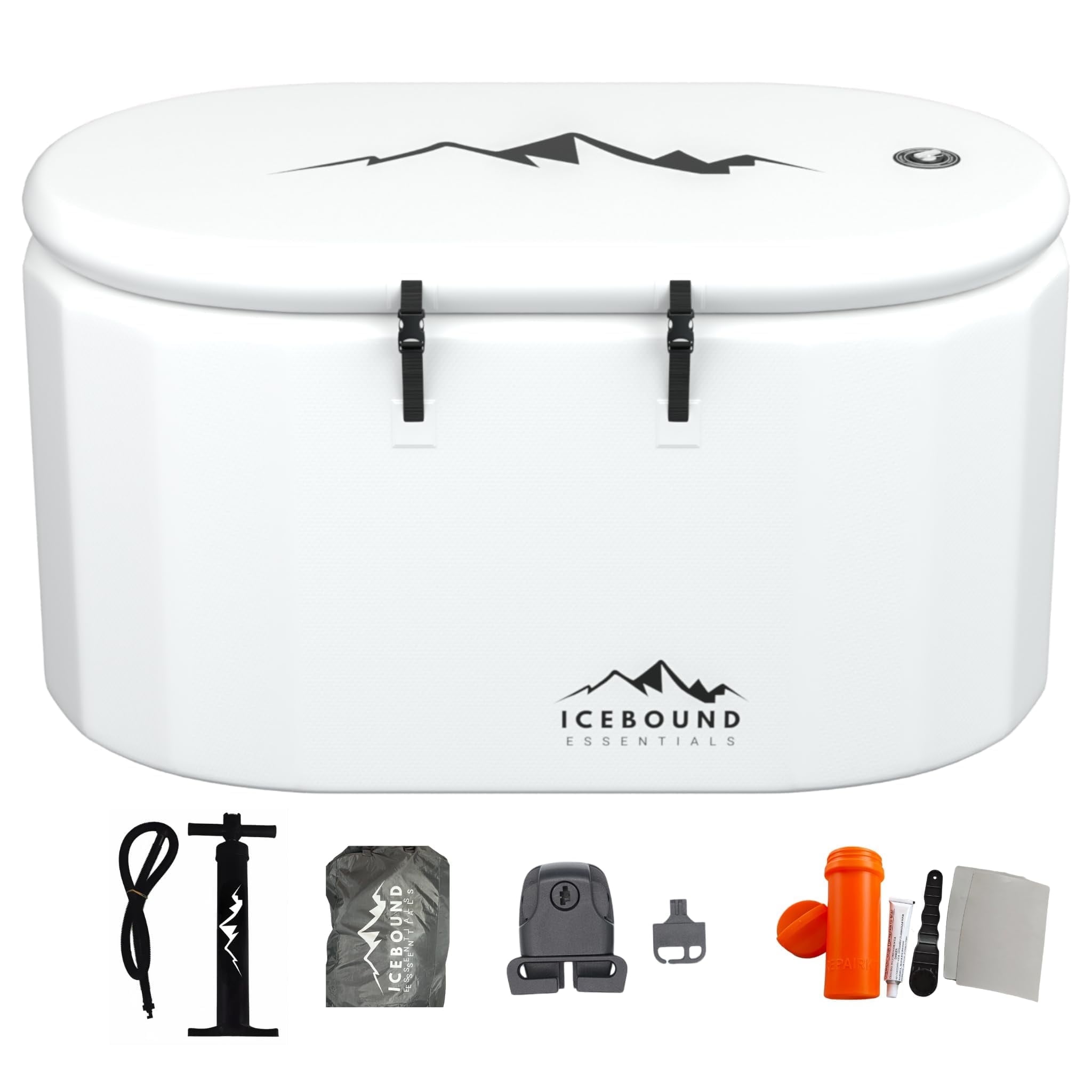 Icebound Essentials Immersion 135 Gallon Insulated Inflatable Cold Plunge Tub - Walmart.com